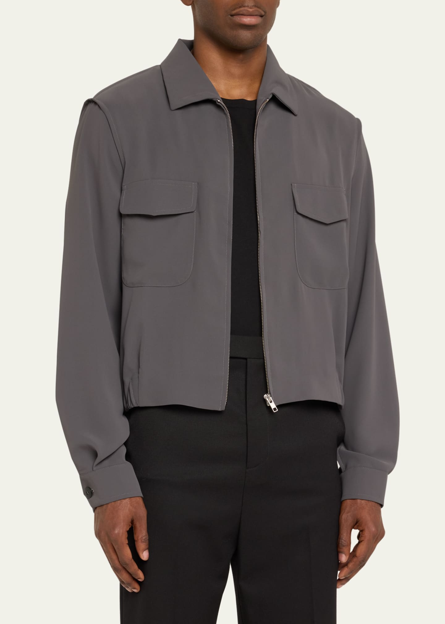 RANDOM IDENTITIES Men's Simmo Twill Blouson Jacket - Bergdorf Goodman