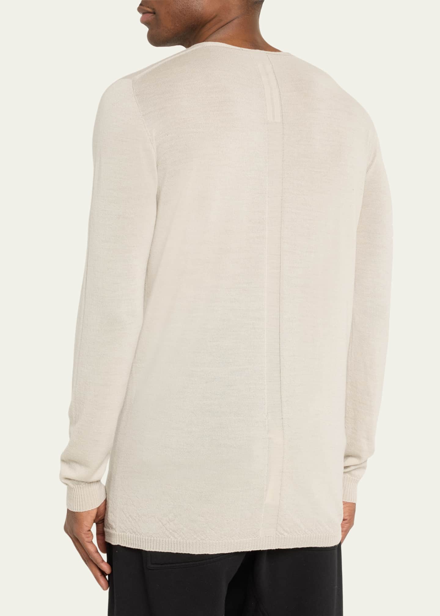 Rick Owens Men's Deep V-Neck Lightweight Wool Sweater - Bergdorf Goodman