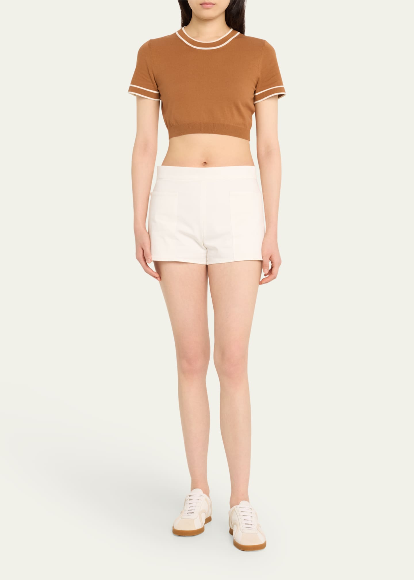 Max Mara Riad Patch-Pocket Mini Shorts - Bergdorf Goodman