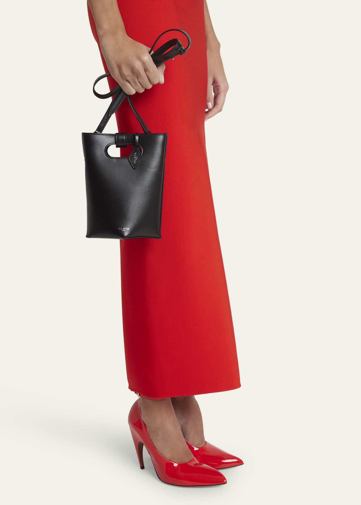 ALAIA Folded Small Bag in Leather - Bergdorf Goodman