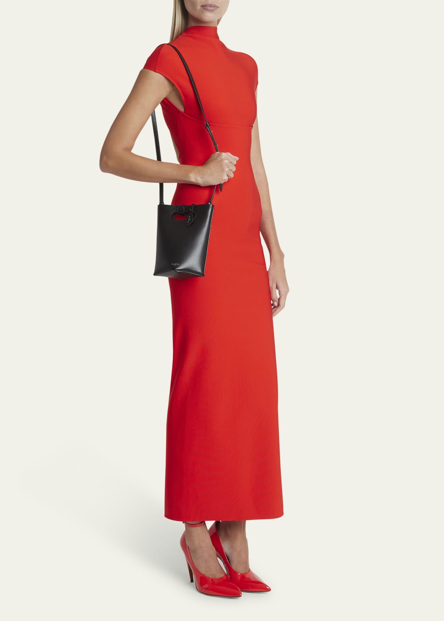 ALAIA Folded Small Bag in Leather - Bergdorf Goodman