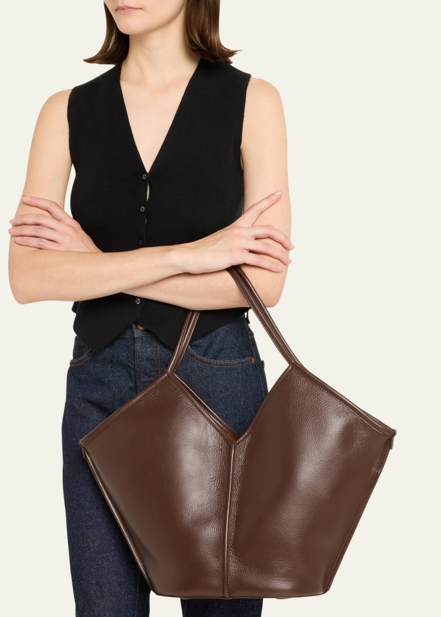 HEREU Calella Distressed Leather Tote Bag - Bergdorf Goodman
