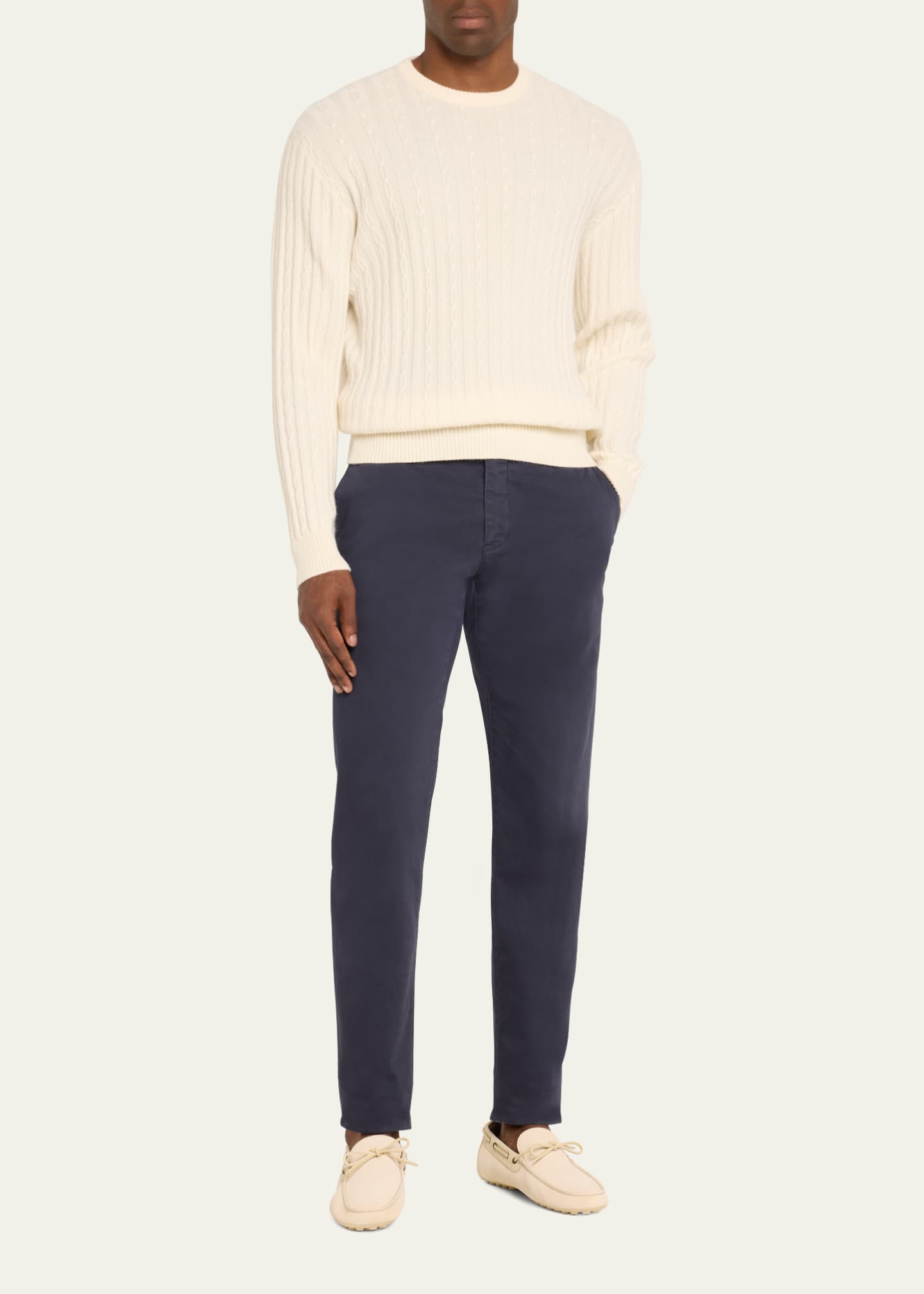 Loro Piana Men's Dots Roadster Suede Moccasin Drivers - Bergdorf Goodman