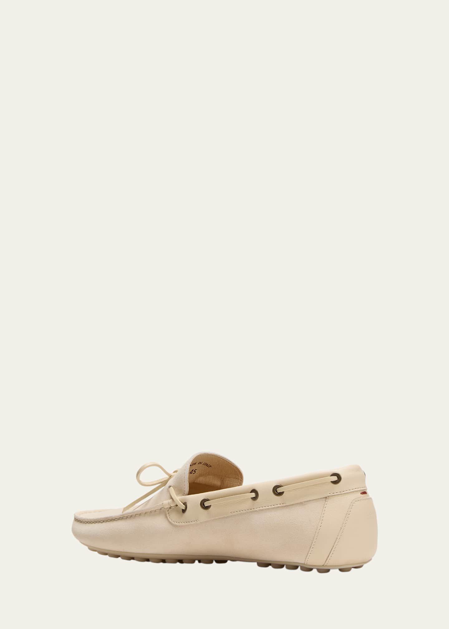 Loro Piana Men's Dots Roadster Suede Moccasin Drivers - Bergdorf Goodman