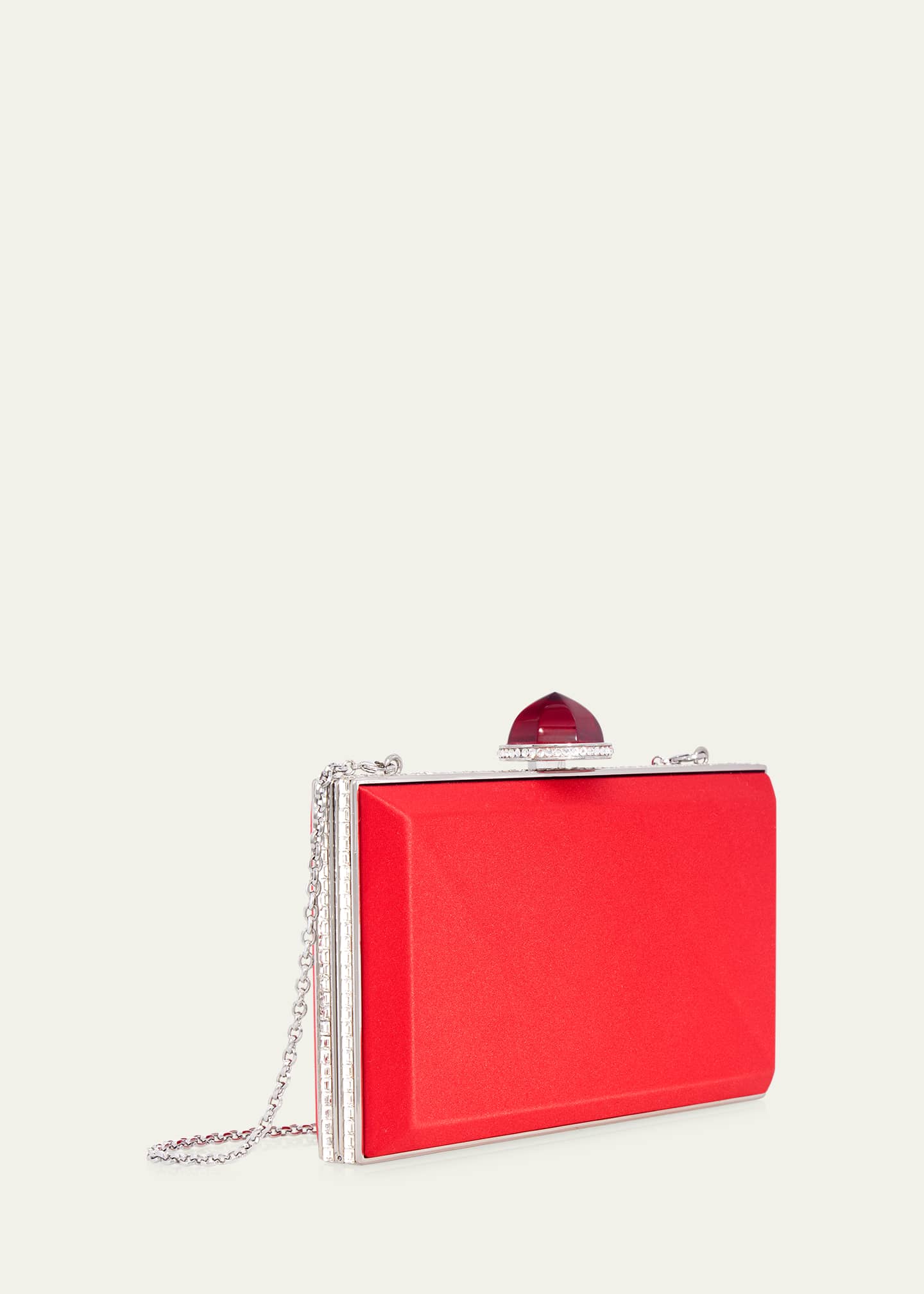 Judith Leiber Couture Skylar Crystal-Edge Satin Clutch Bag - Bergdorf ...