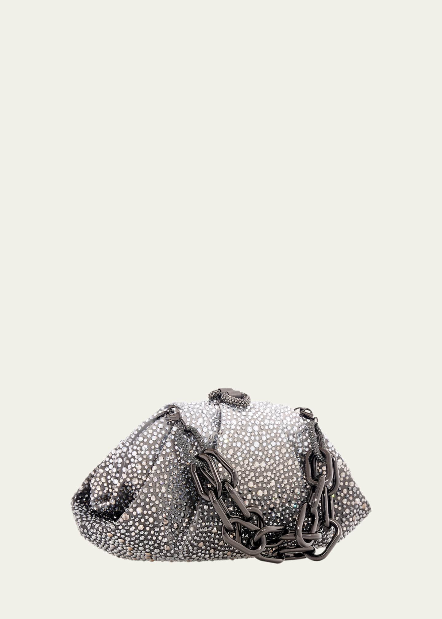 Judith Leiber Couture Gemma Pleated Ombré Crystal Top-Handle Bag ...