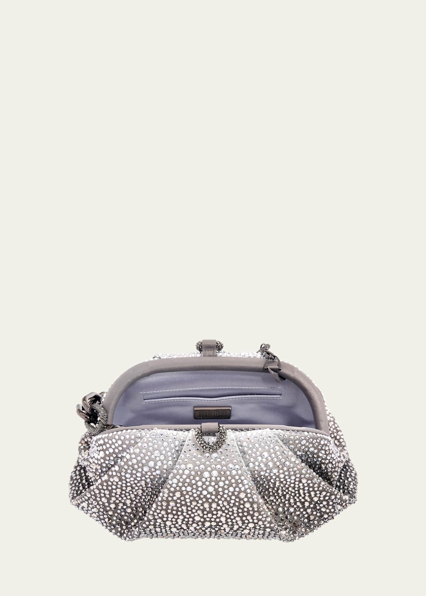Judith Leiber Couture Gemma Pleated Ombré Crystal Top-Handle Bag ...