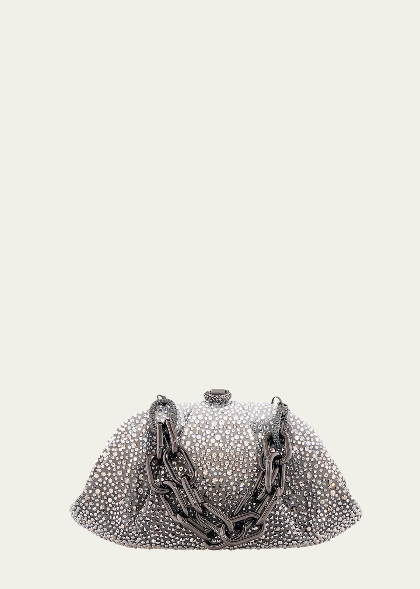 Judith Leiber Couture Gemma Pleated Ombré Crystal Top-Handle Bag ...