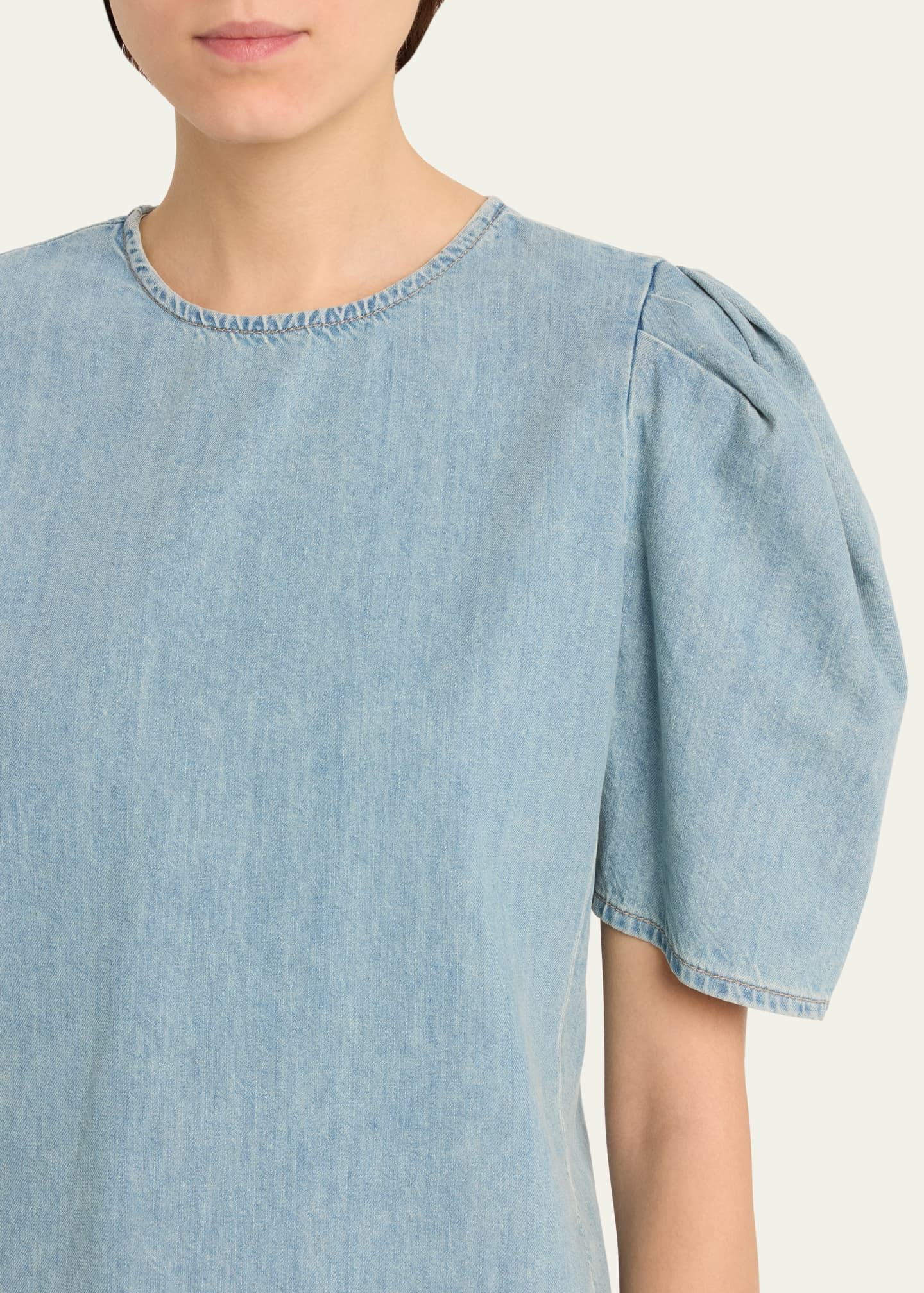 FRAME Denim Draped-Sleeve Blouse - Bergdorf Goodman