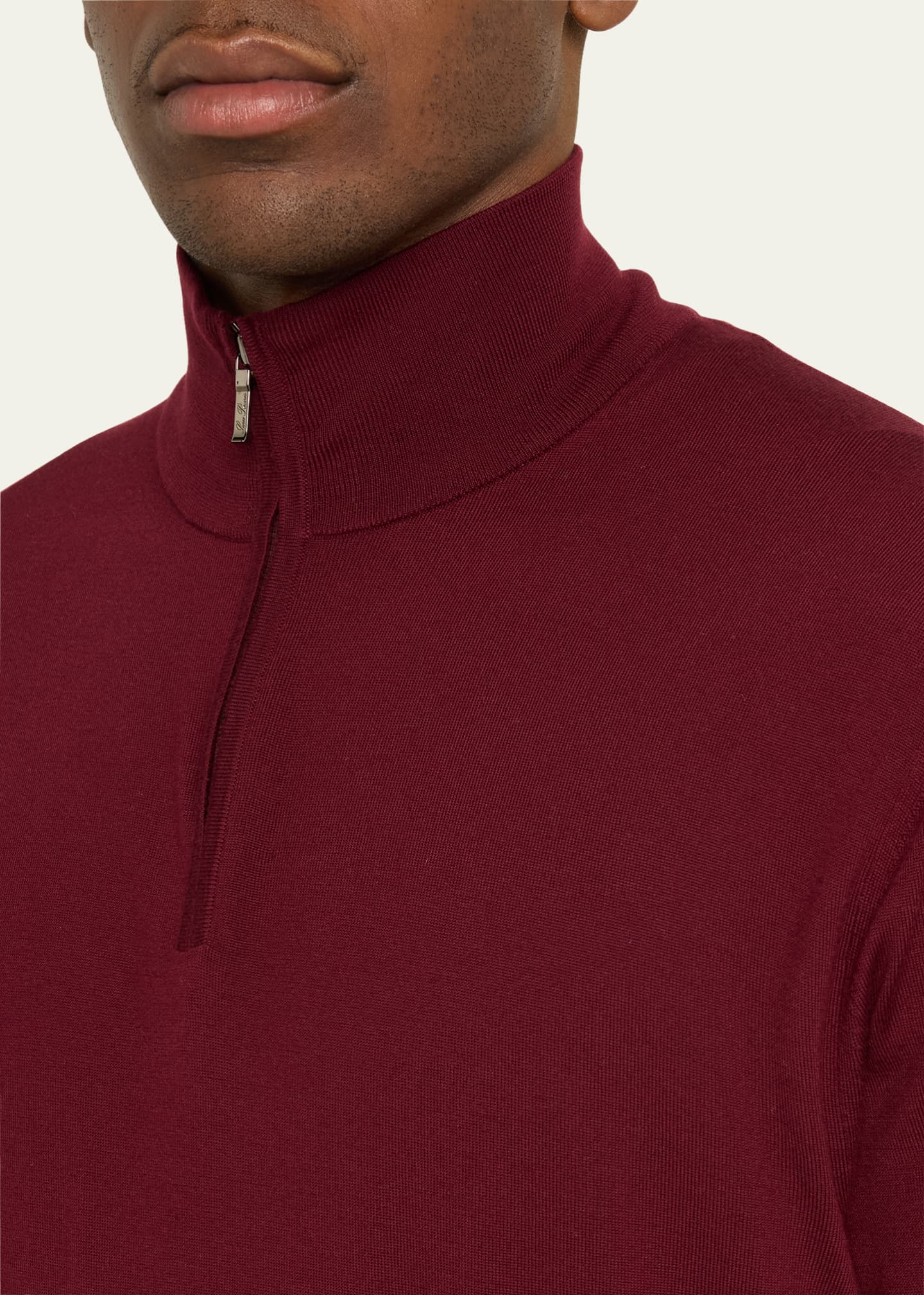 Loro Piana Men's Gift Of Kings Wool Quarter-Zip Sweater - Bergdorf Goodman