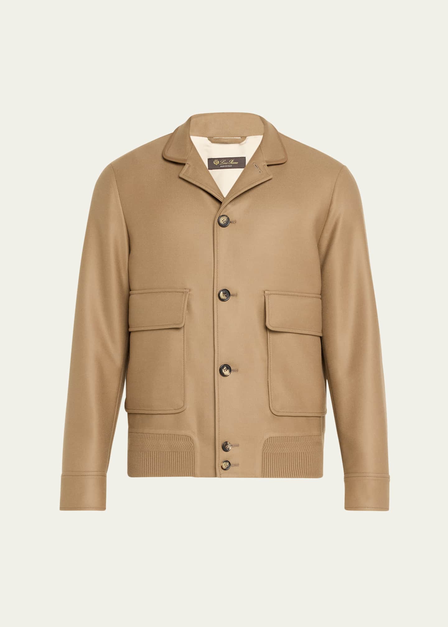 Loro Piana Men's Spagna Double-Face Wool Bomber Jacket - Bergdorf Goodman