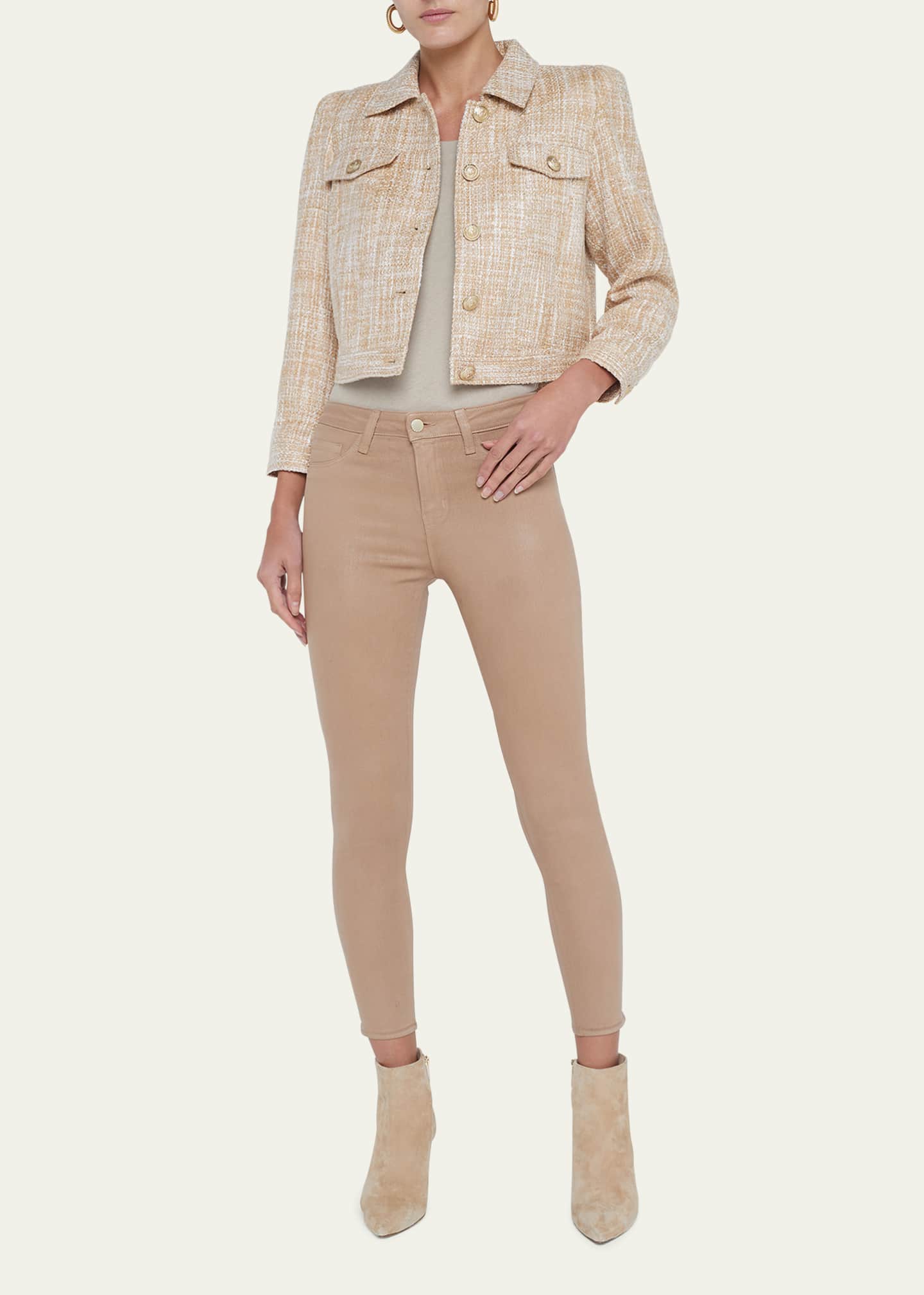 L'Agence Kasey Tweed Jacket - Bergdorf Goodman
