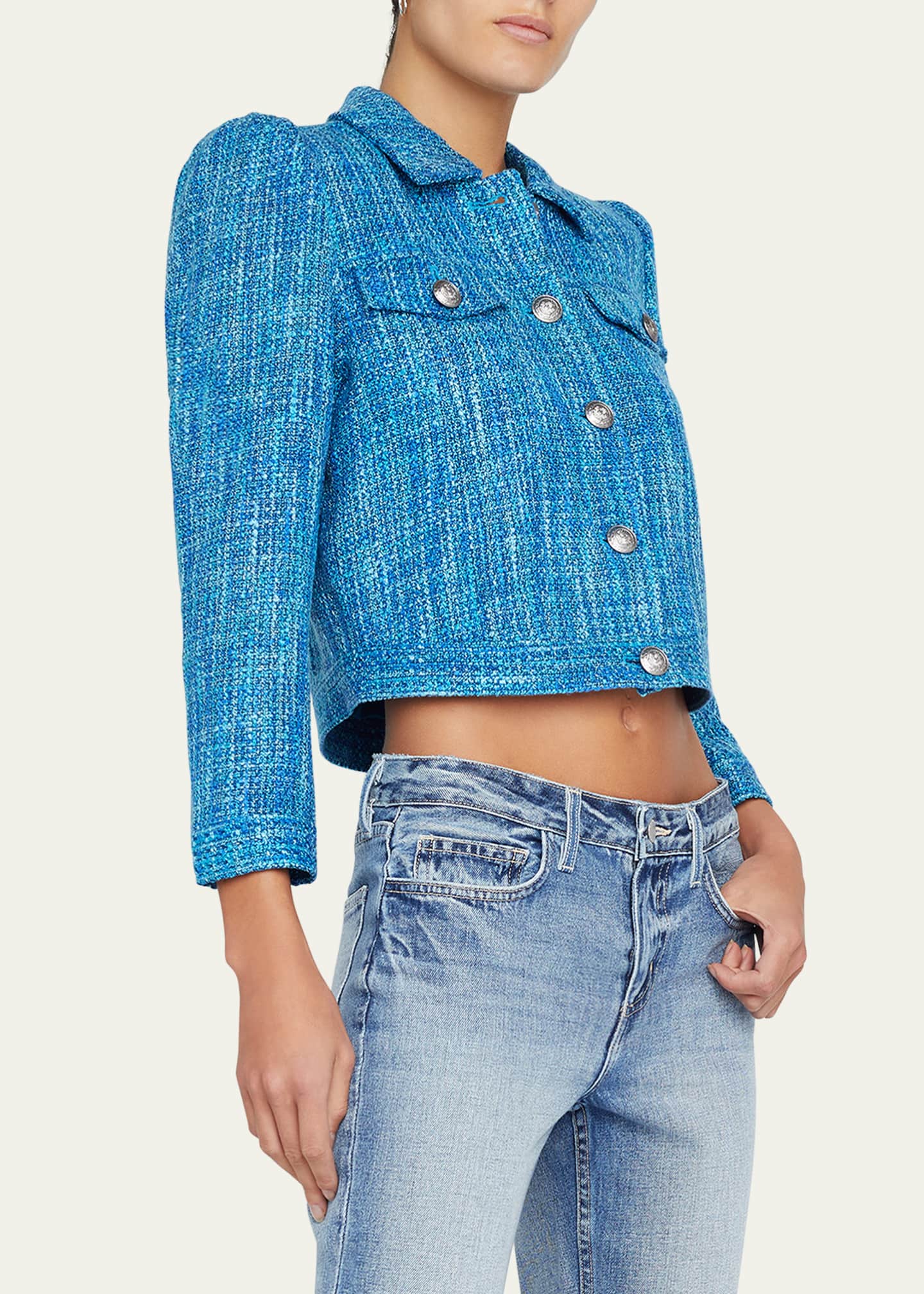 L'Agence Kasey Tweed Jacket - Bergdorf Goodman