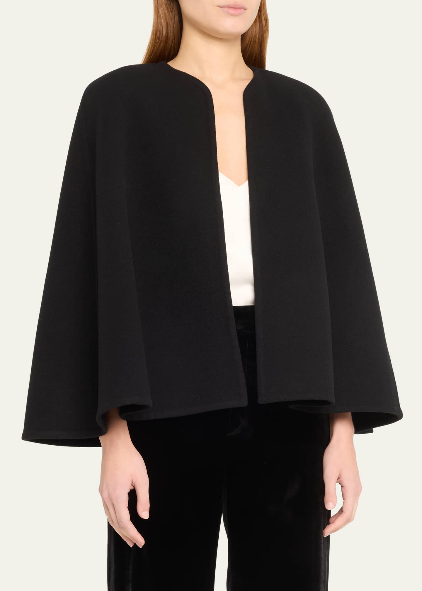 Chloe x Atelier Jolie Cashmere-Wool Short Cape - Bergdorf Goodman