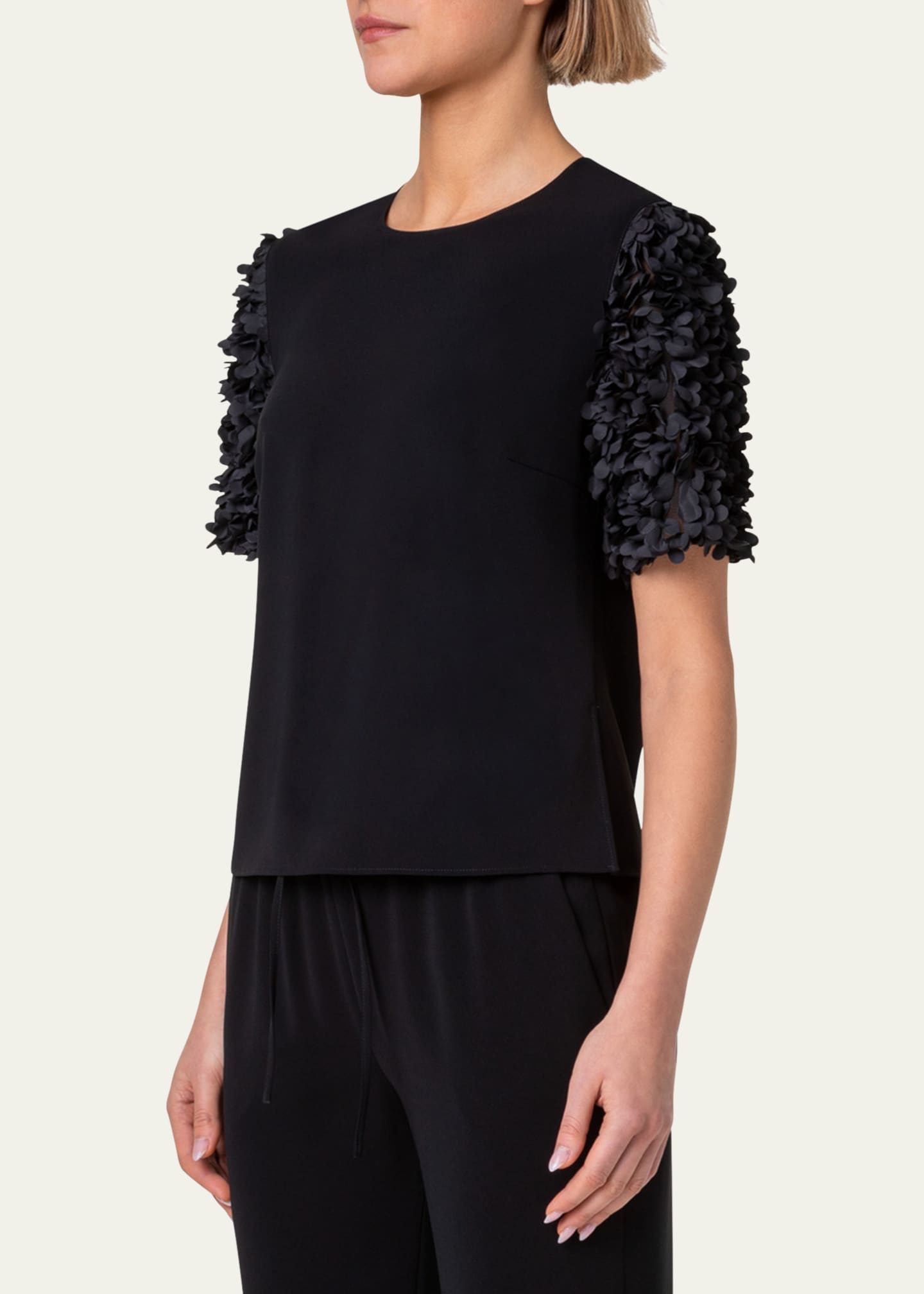 Akris punto 3D Lasercut Flakes Blouse - Bergdorf Goodman