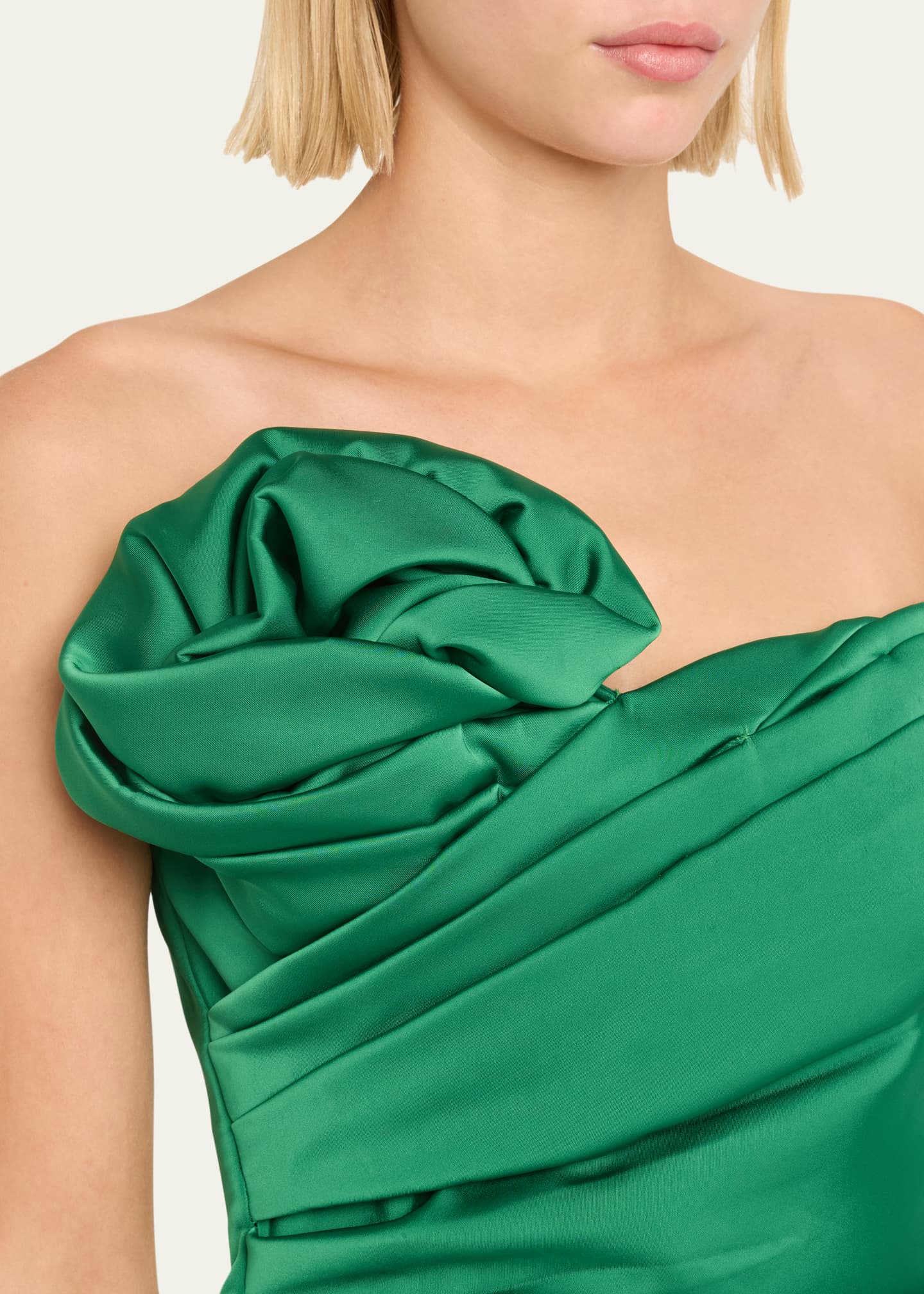 Rachel Gilbert Edan Off-Shoulder Ruched Trumpet Gown - Bergdorf Goodman