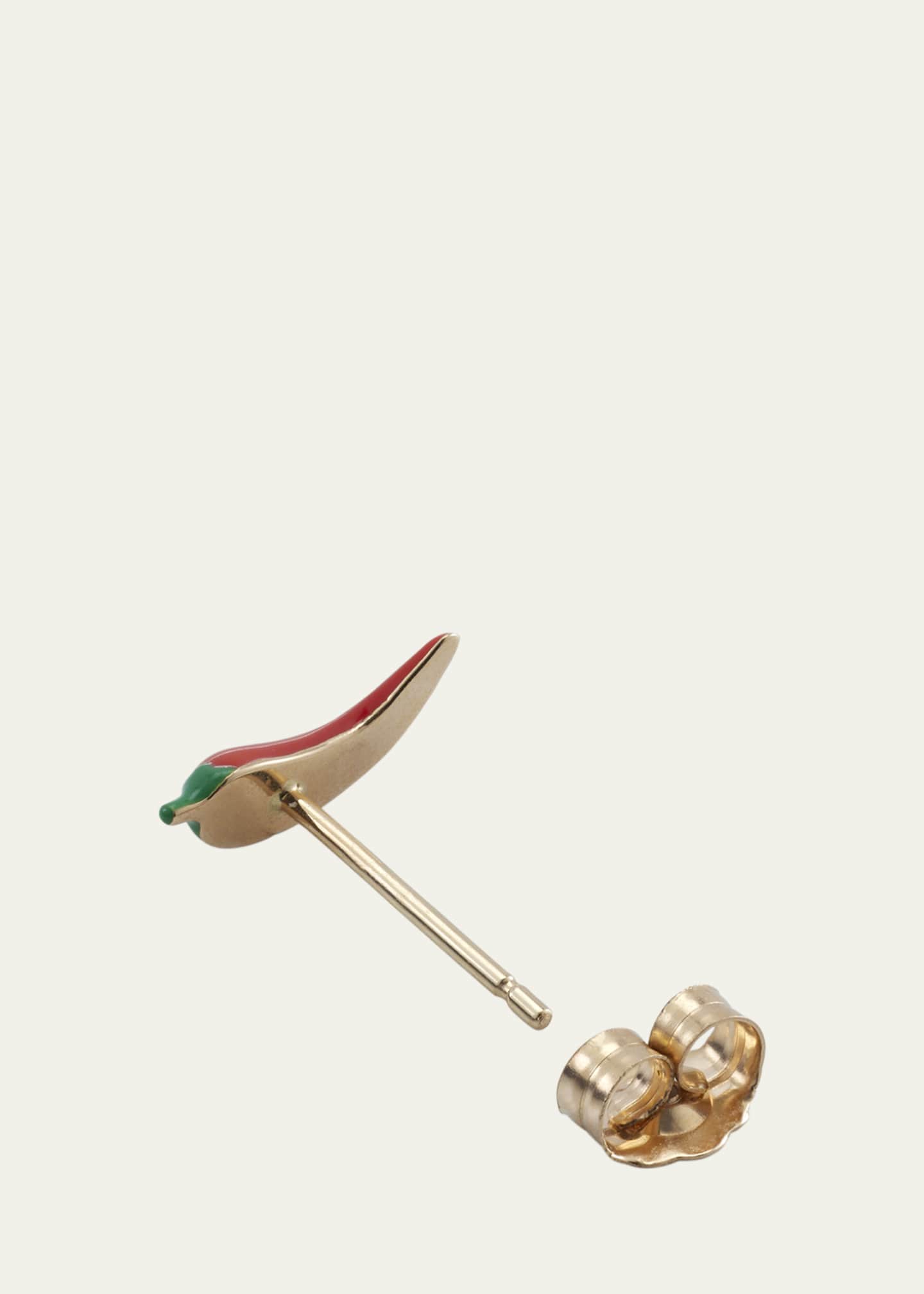 Alison Lou 14K Yellow Gold Chili Pepper Stud Earring, Single - Bergdorf Goodman