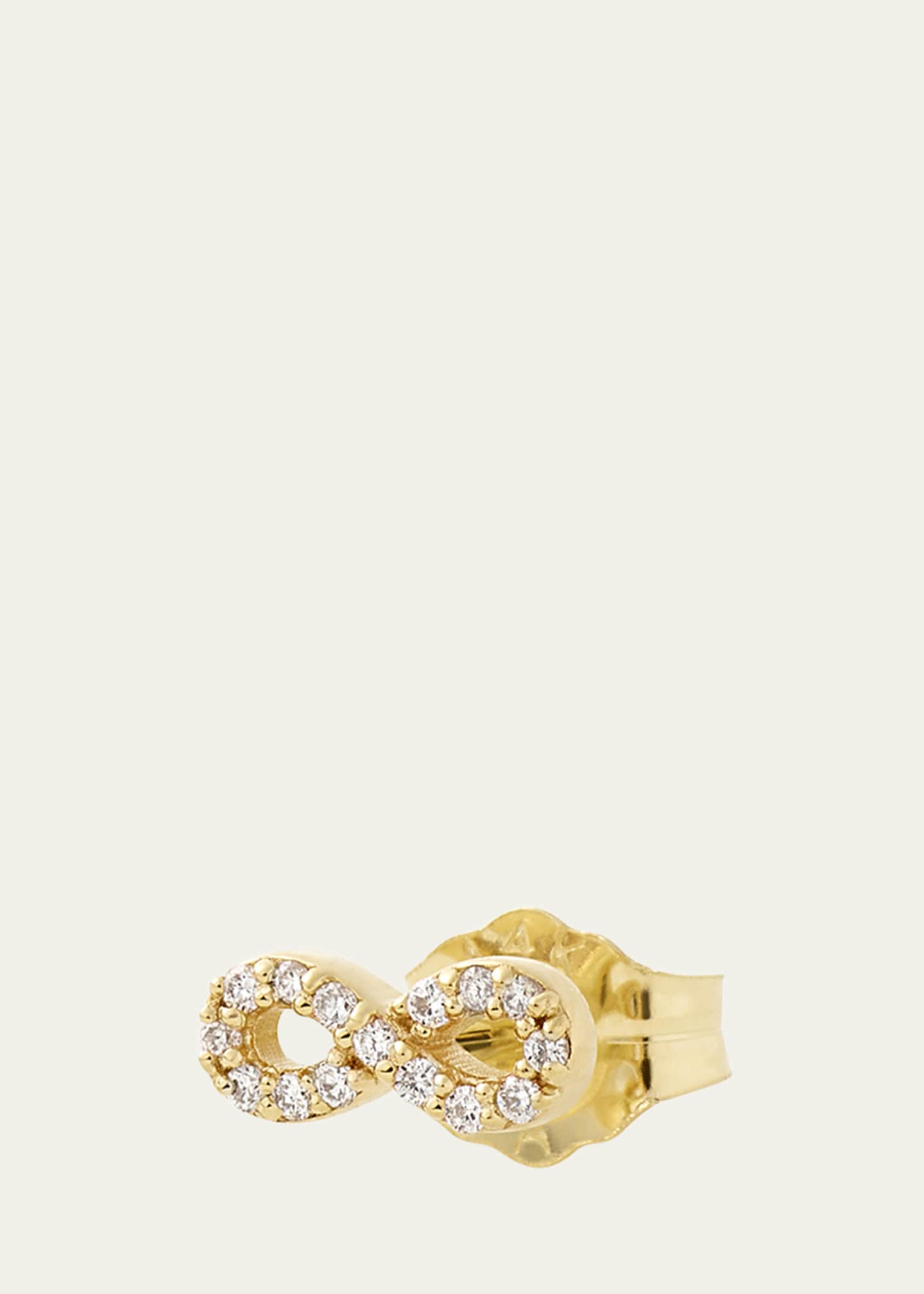 Alison Lou 14K Yellow Gold Diamond Infinity Stud Earring, Single - Bergdorf Goodman