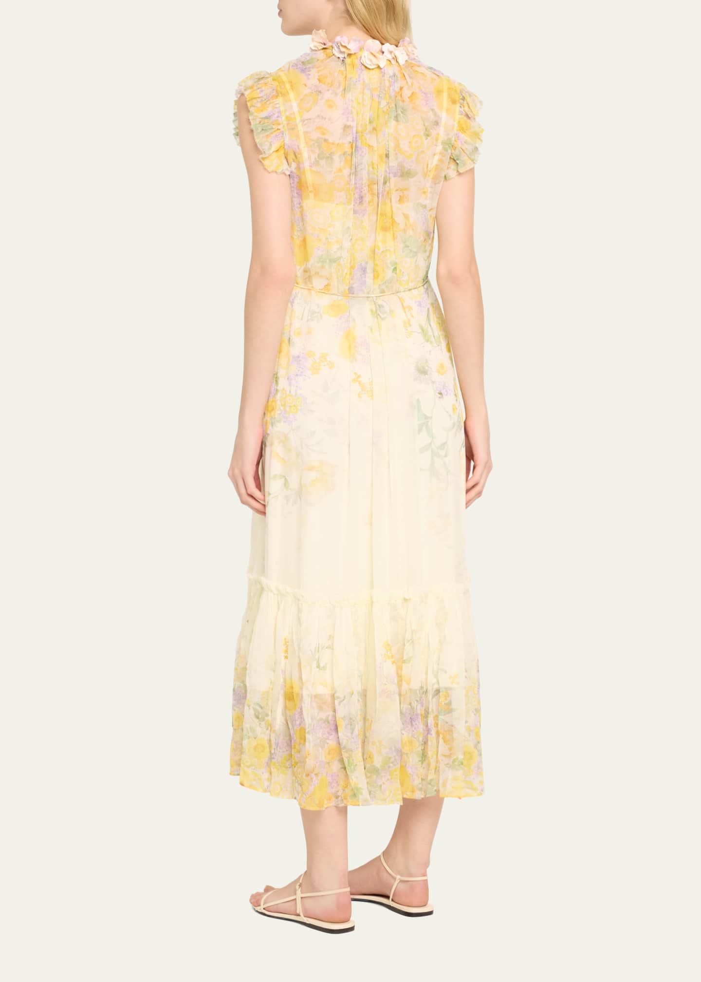 Zimmermann Harmony Flutter Midi Dress - Bergdorf Goodman