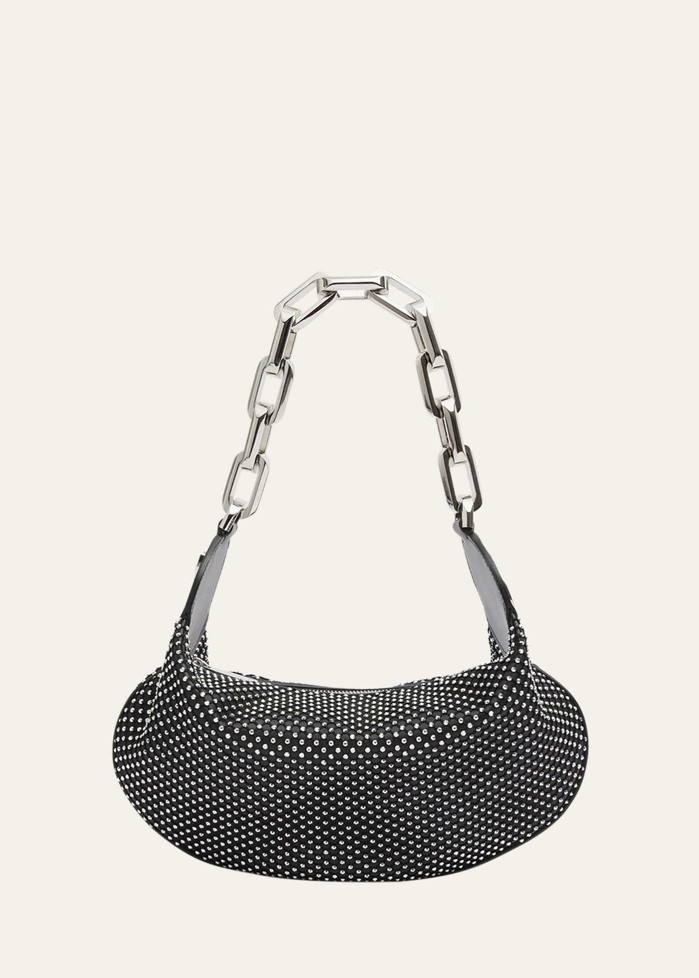 Christian Louboutin Le 54 Chain Shoulder Bag in Strass Netting Nappa ...