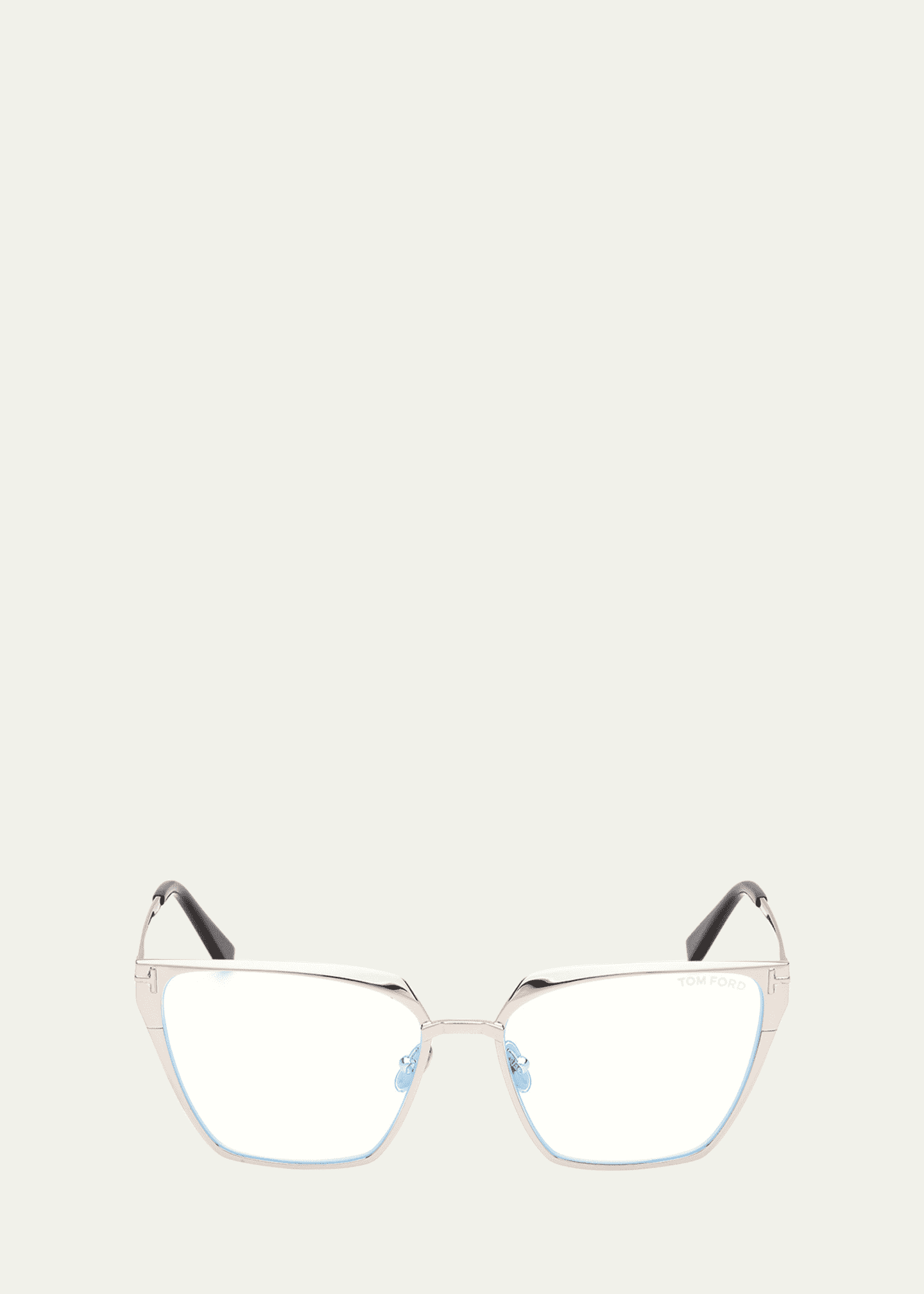 TOM FORD Blue Blocking Metal Cat-Eye Glasses - Bergdorf Goodman