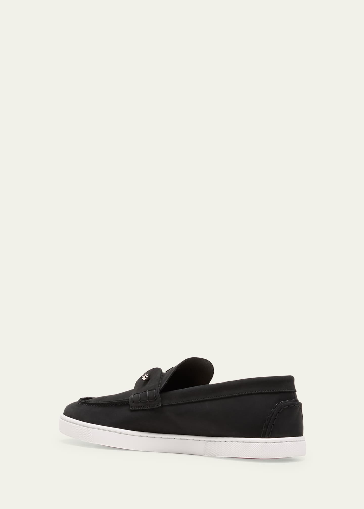 Christian Louboutin Men's Chambeliboat Nubuck Boat Shoes - Bergdorf Goodman