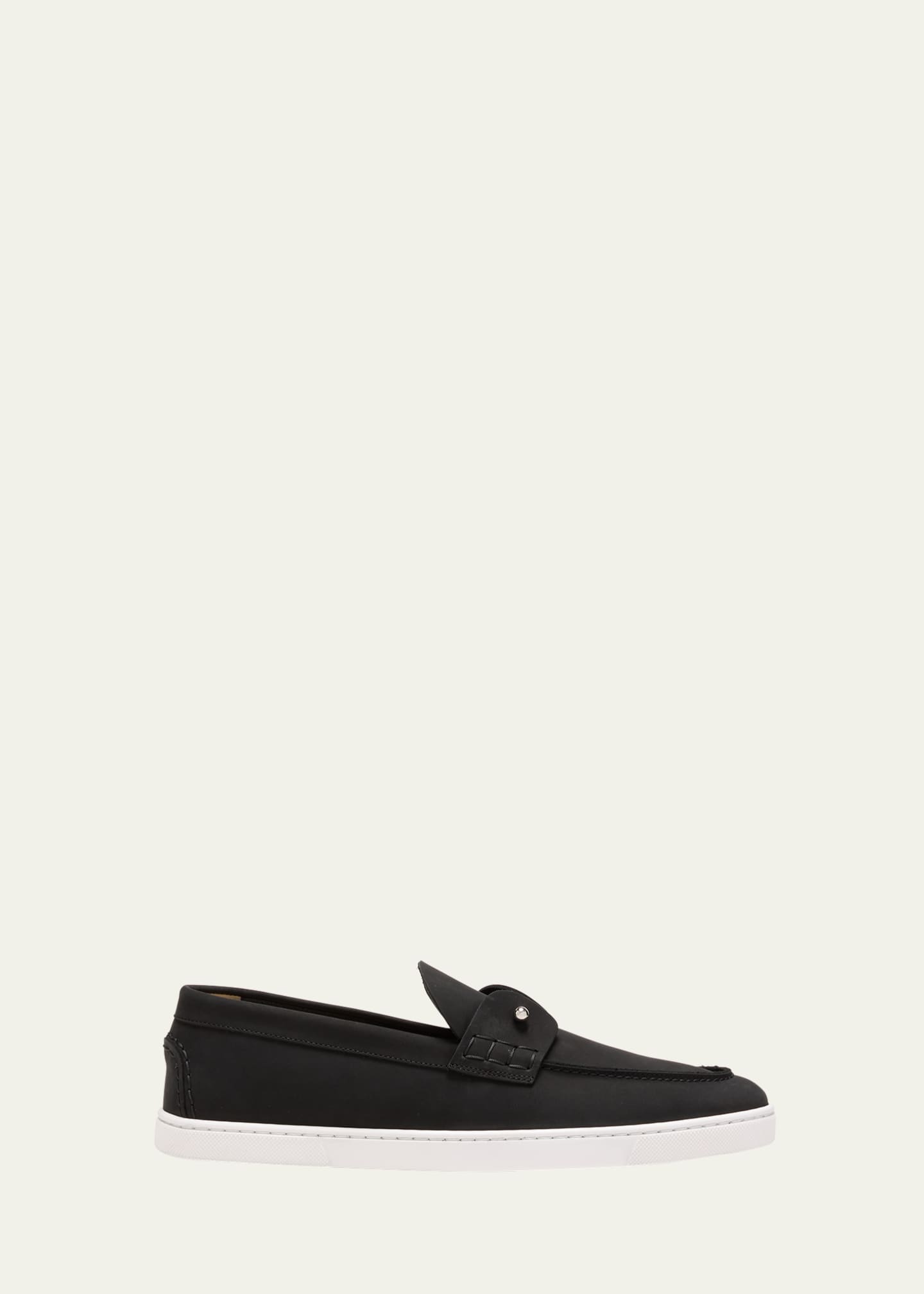 Christian Louboutin Men's Chambeliboat Nubuck Boat Shoes - Bergdorf Goodman