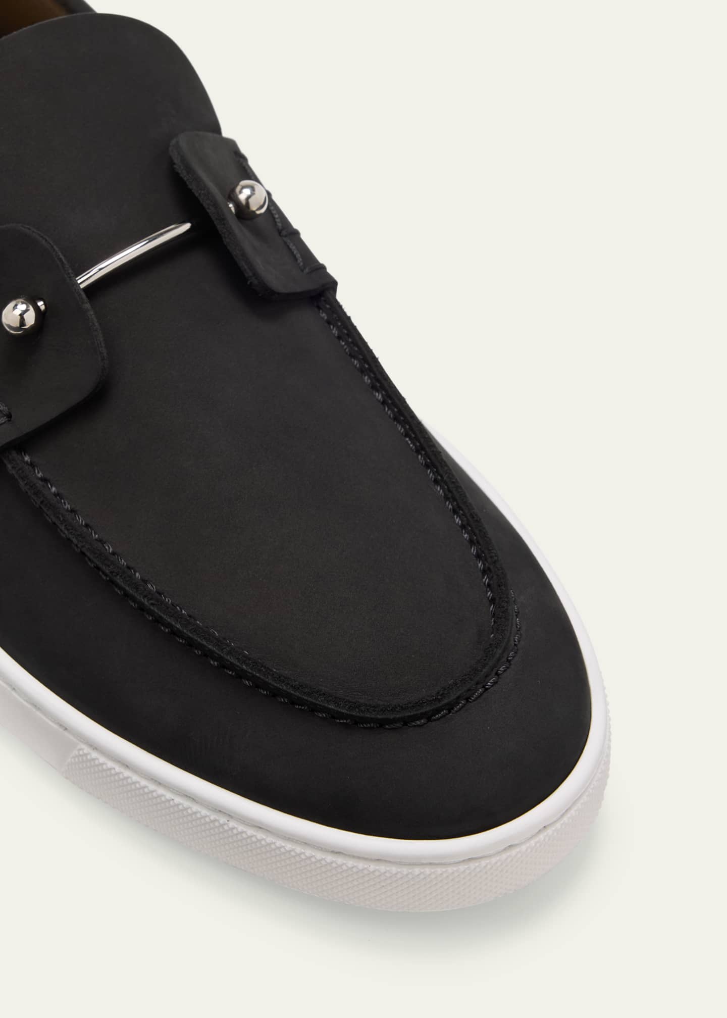Christian Louboutin Men's Chambeliboat Nubuck Boat Shoes - Bergdorf Goodman
