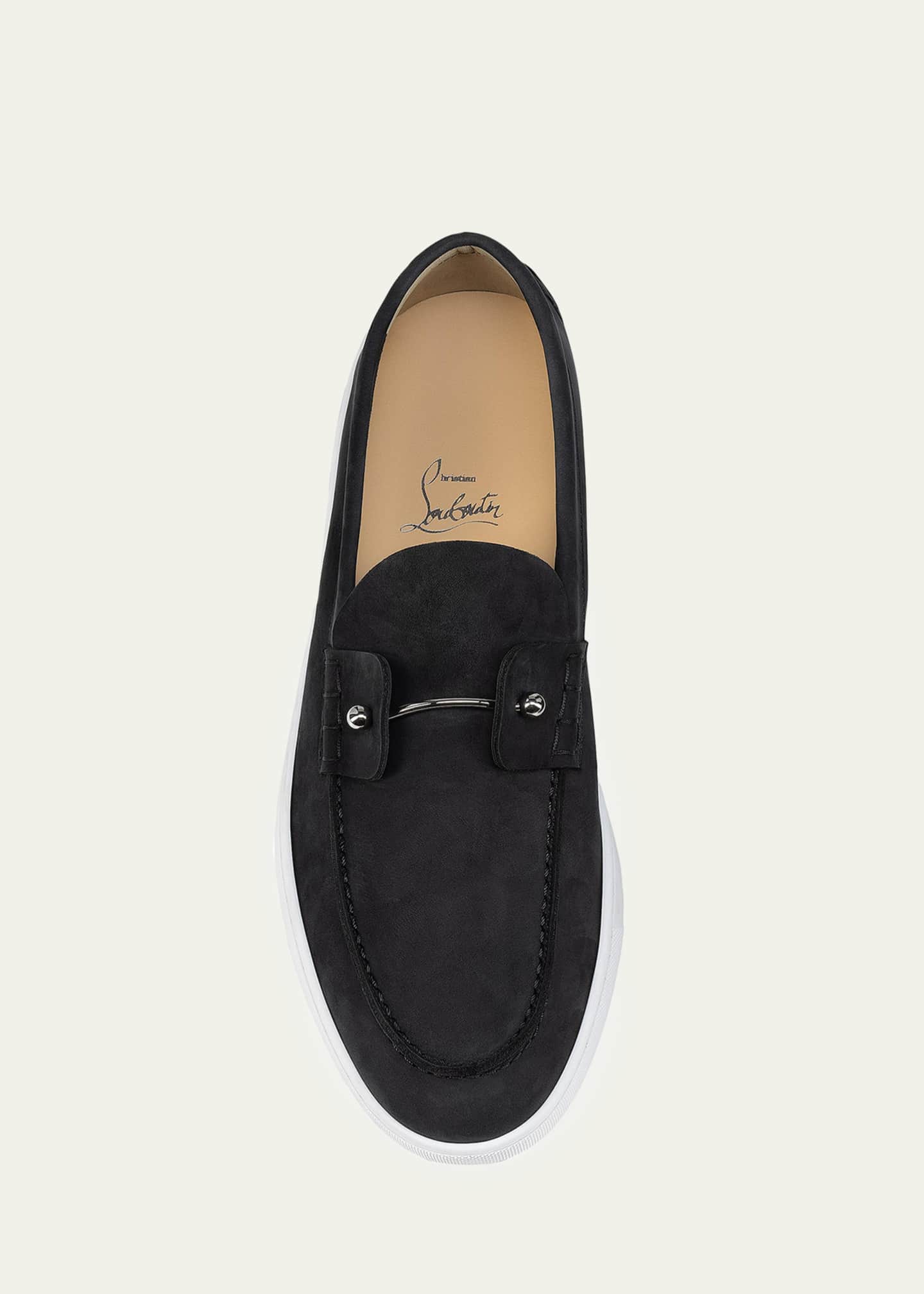 Christian Louboutin Men's Chambeliboat Nubuck Boat Shoes - Bergdorf Goodman