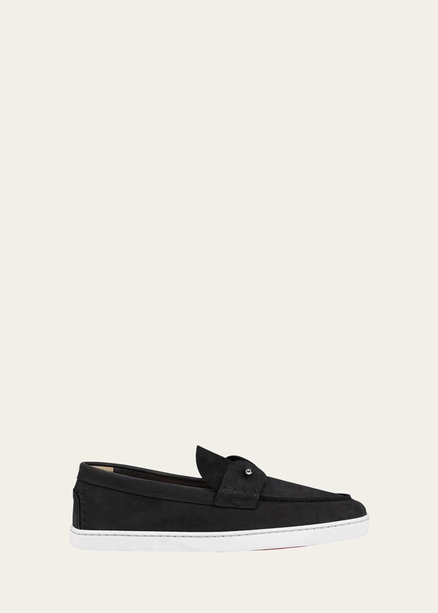 Christian Louboutin Men's Chambeliboat Nubuck Boat Shoes - Bergdorf Goodman