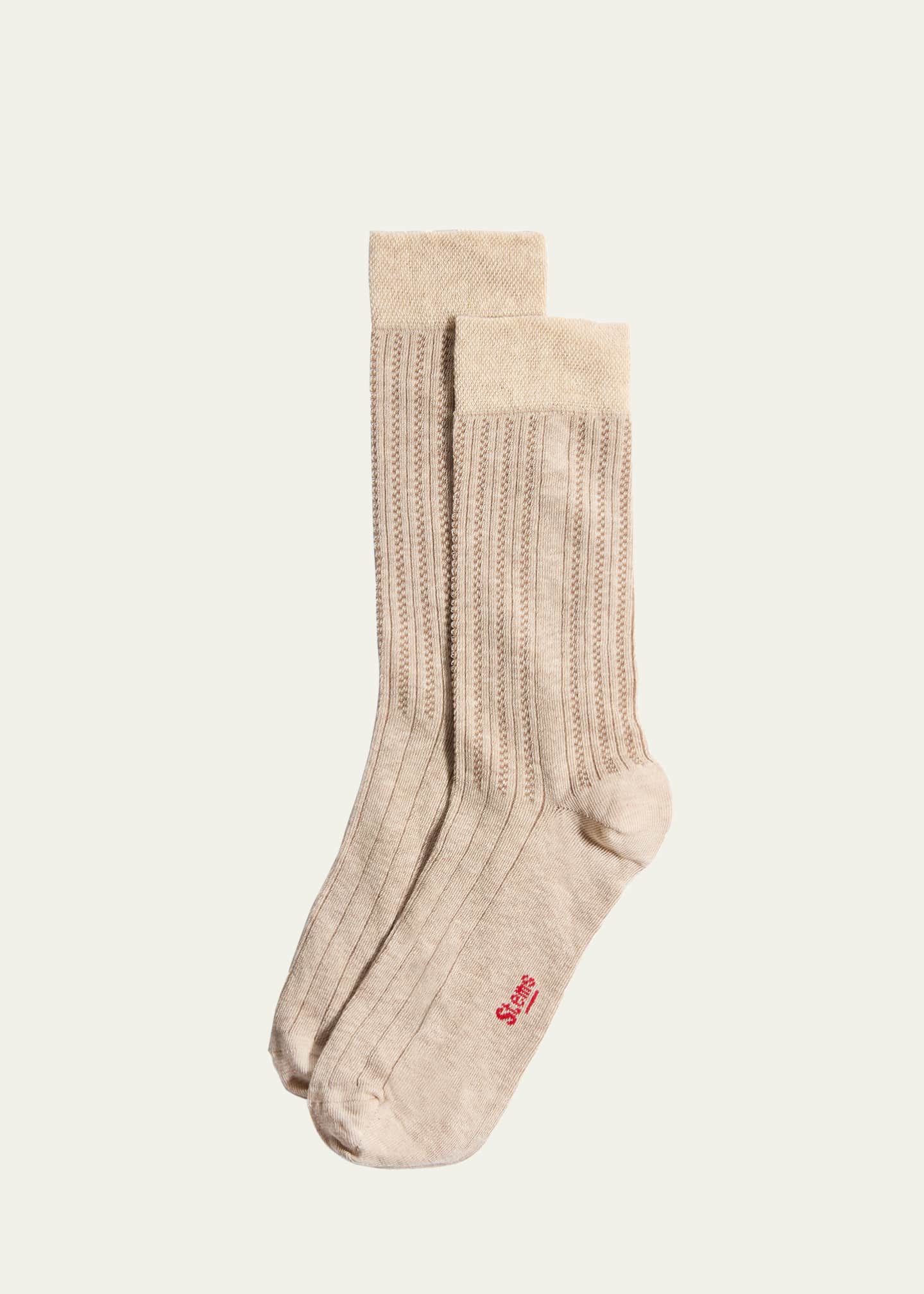 Stems Lola Cashmere Ribbed Crew Socks - Bergdorf Goodman