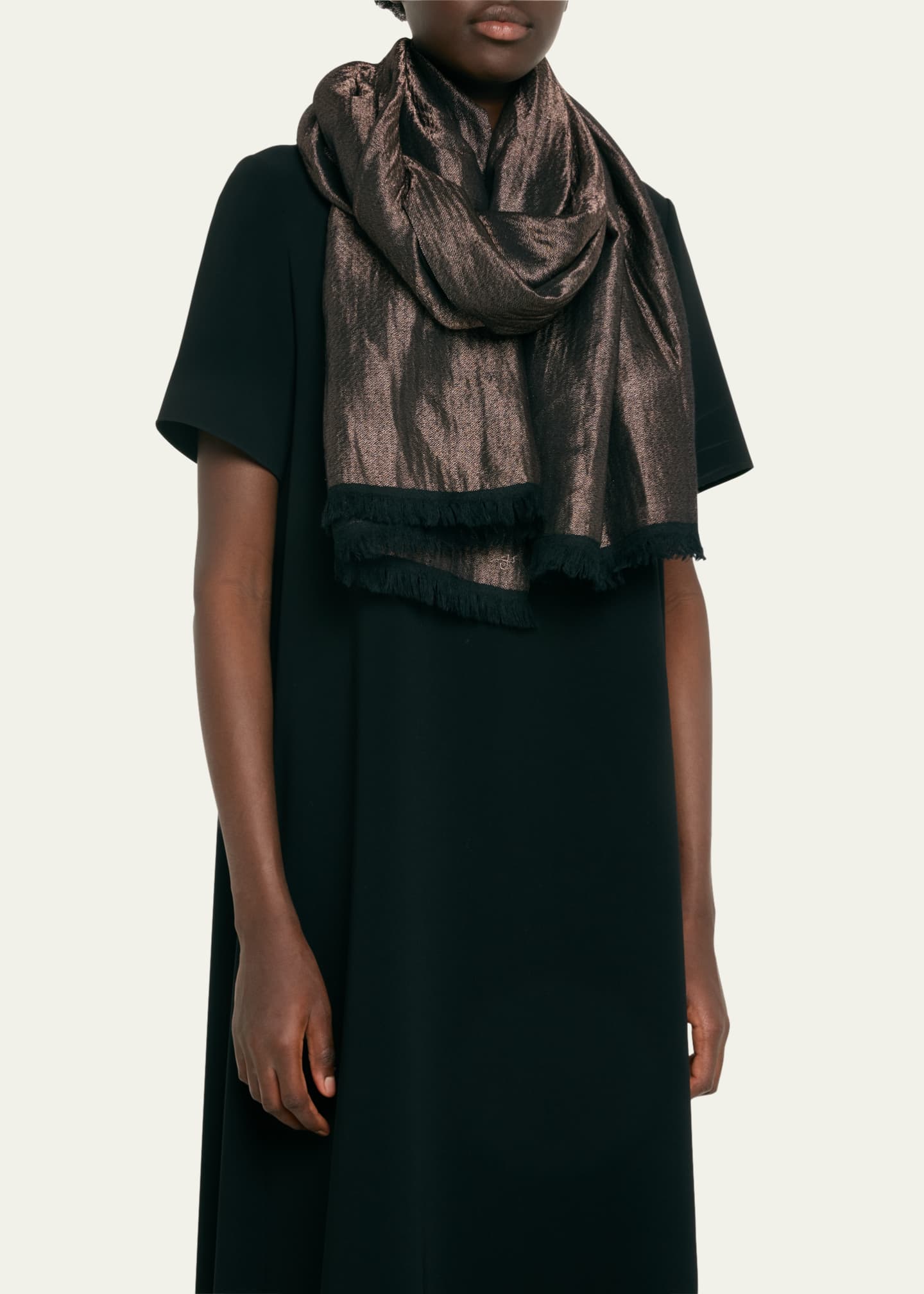 Kashmir Loom Dorukha Metallic Cashmere Wrap - Bergdorf Goodman