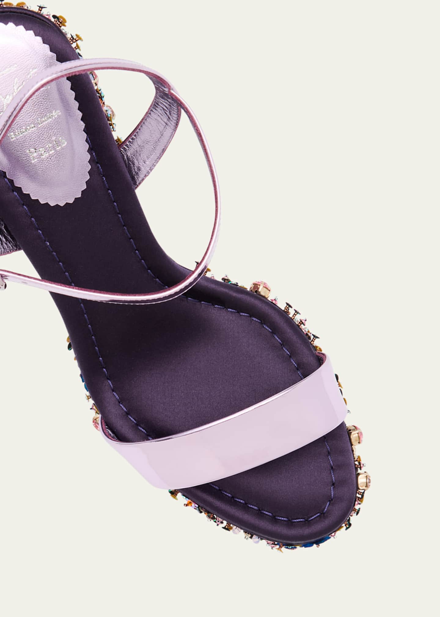 Christian Louboutin Movida Jane Beaded Red Sole Platform Sandals ...