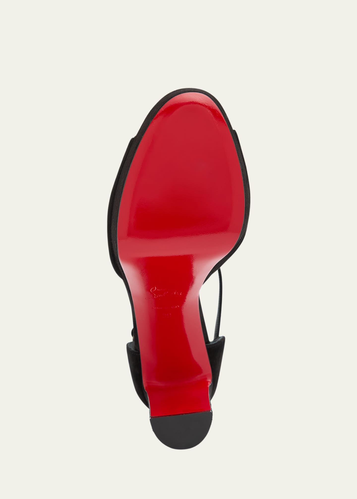 Christian Louboutin Sandaloo Suede Red Sole Platform Sandals - Bergdorf ...