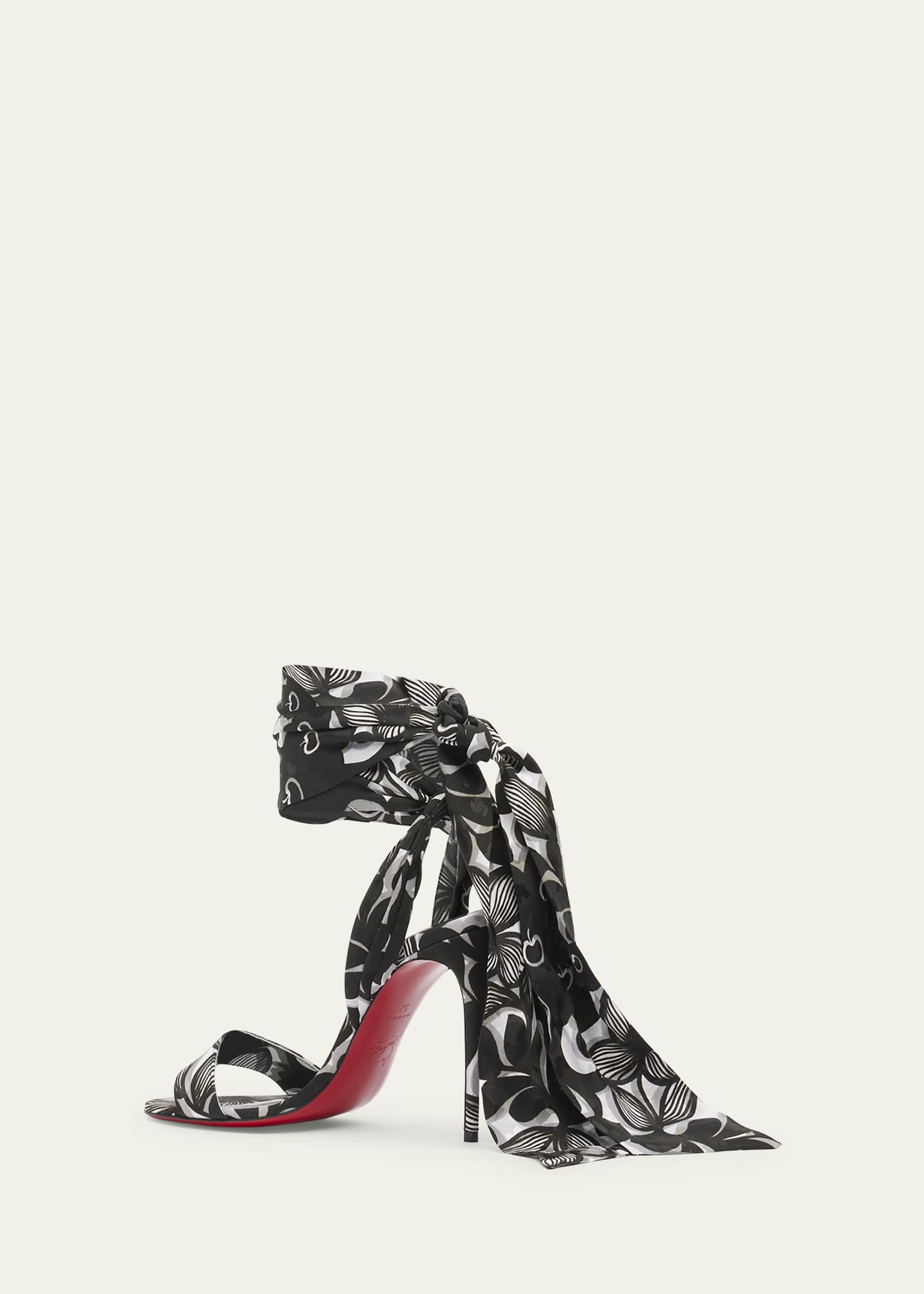 Christian Louboutin Sandale Du Desert Printed Red Sole Sandals ...
