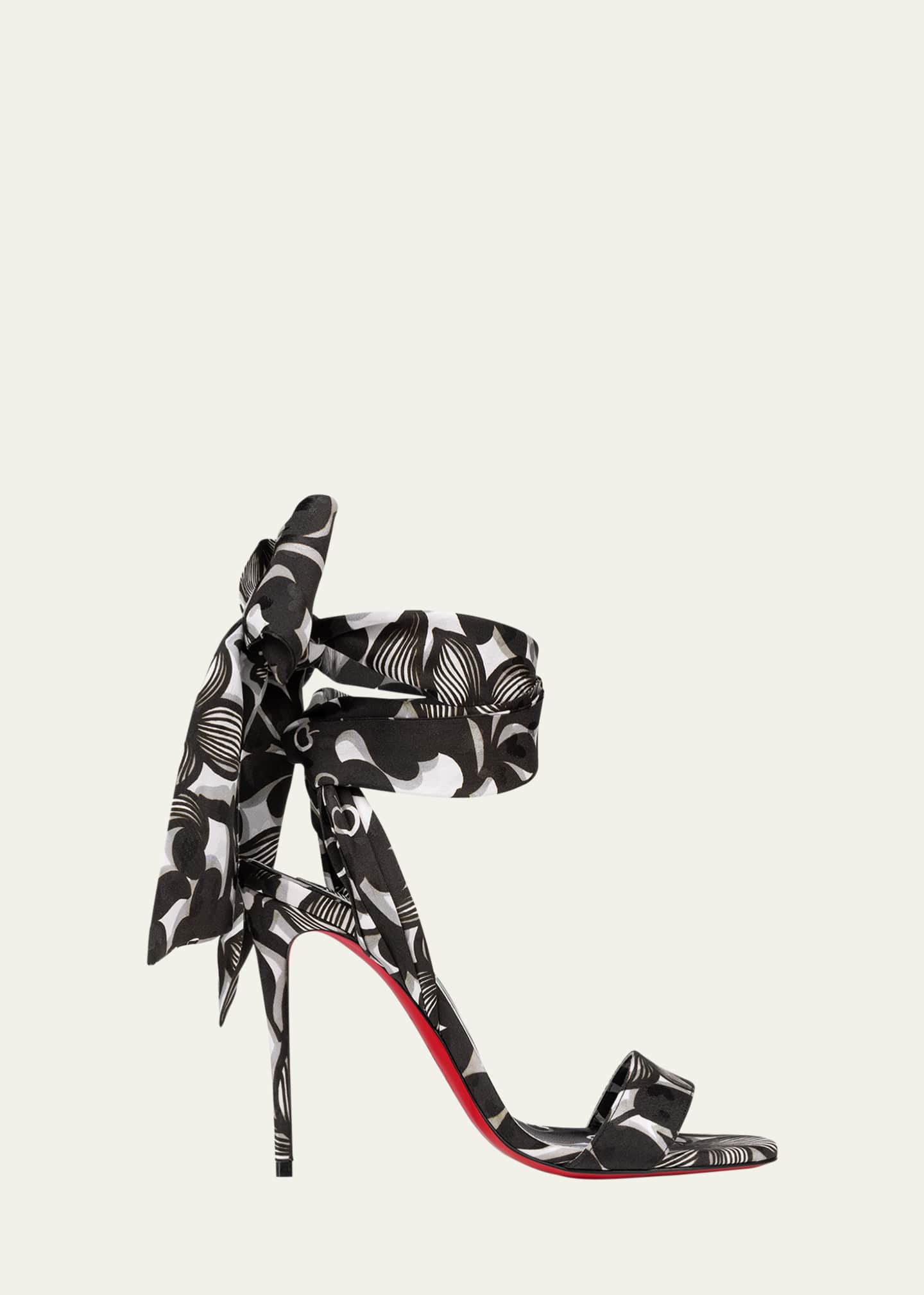 Christian Louboutin Sandale Du Desert Printed Red Sole Sandals ...