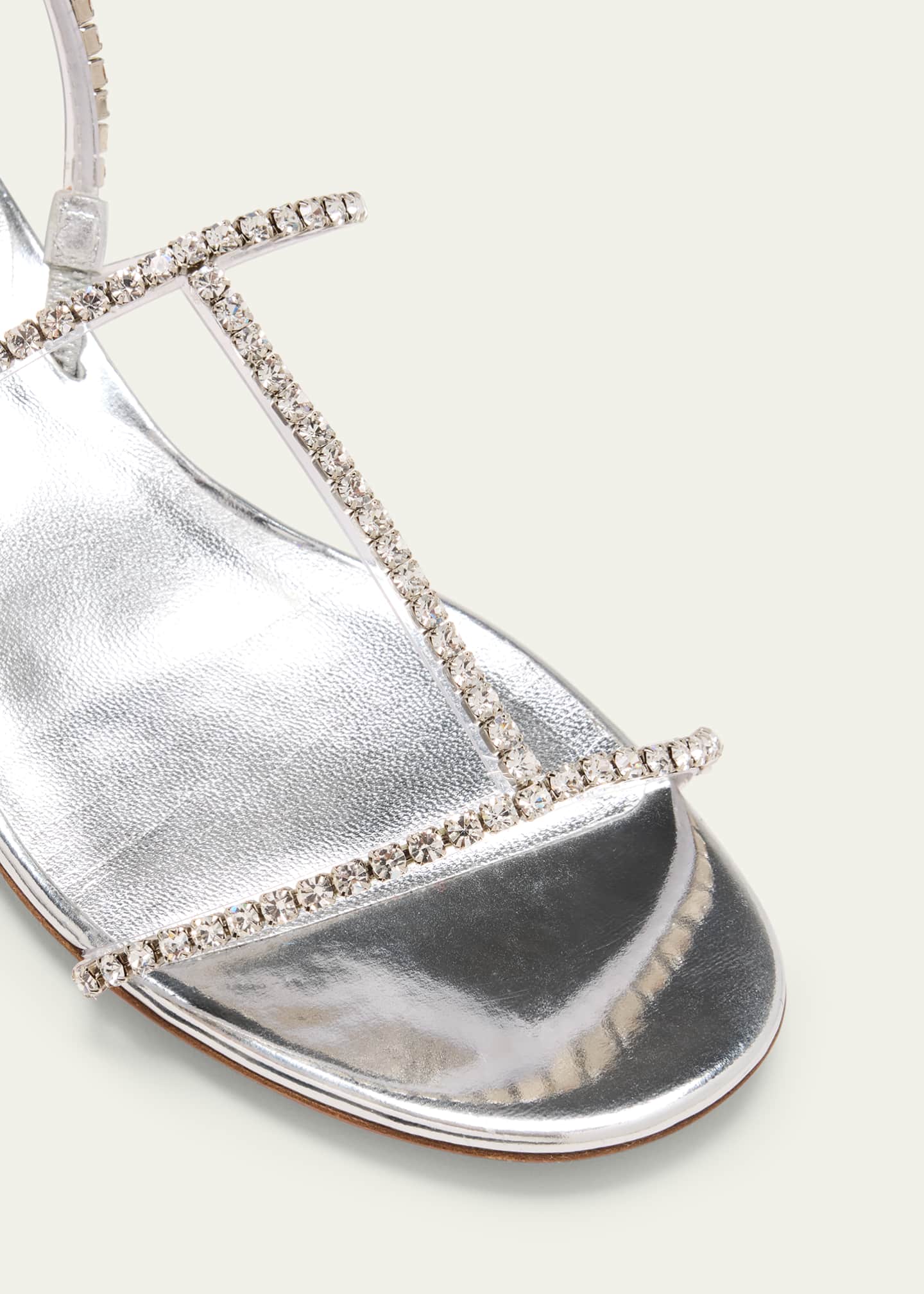 Christian Louboutin Simple Queenie Crystal T-Strap Red Sole Sandals ...