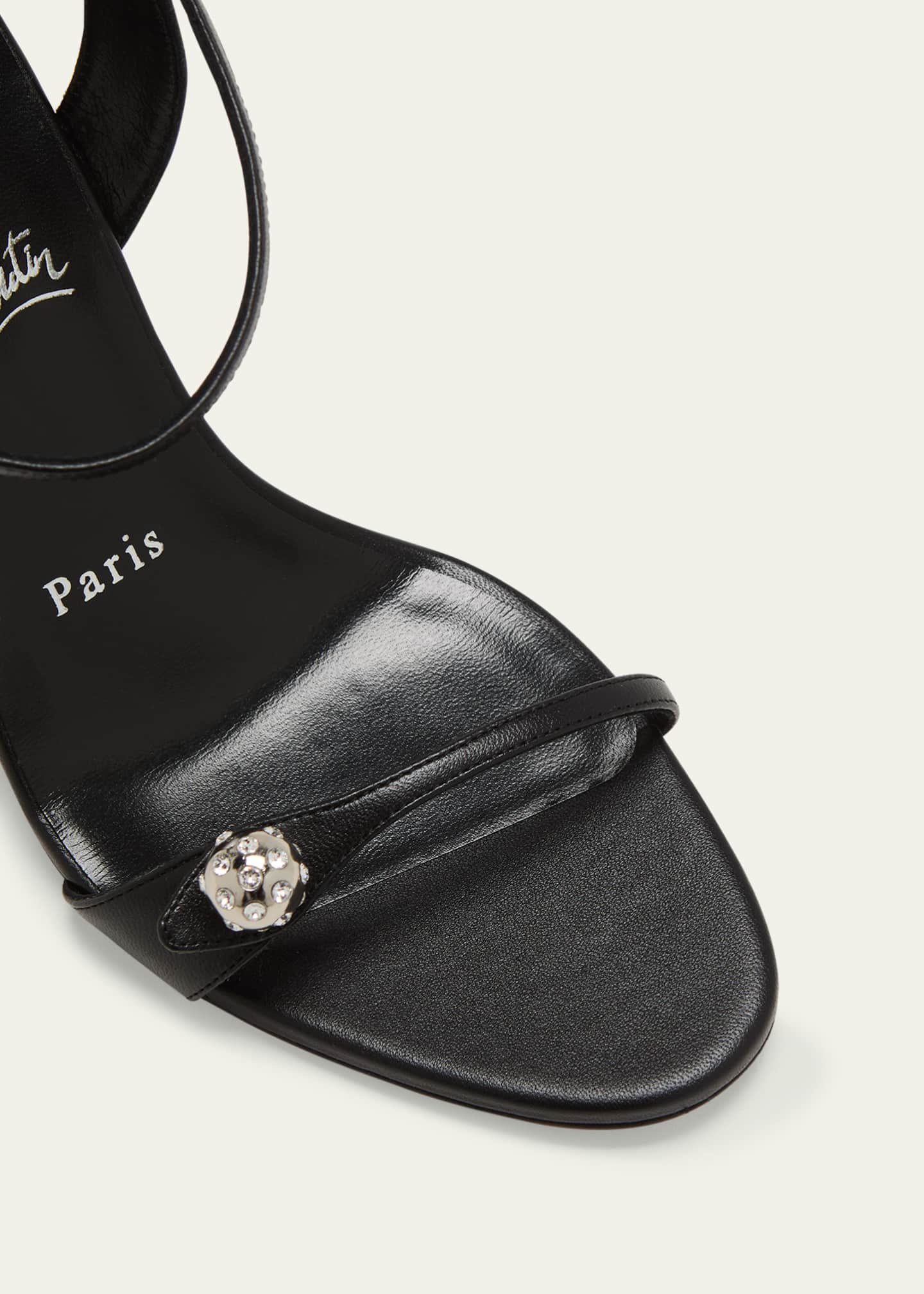 Christian Louboutin Atmospheria Leather Sphere Red Sole Sandals ...