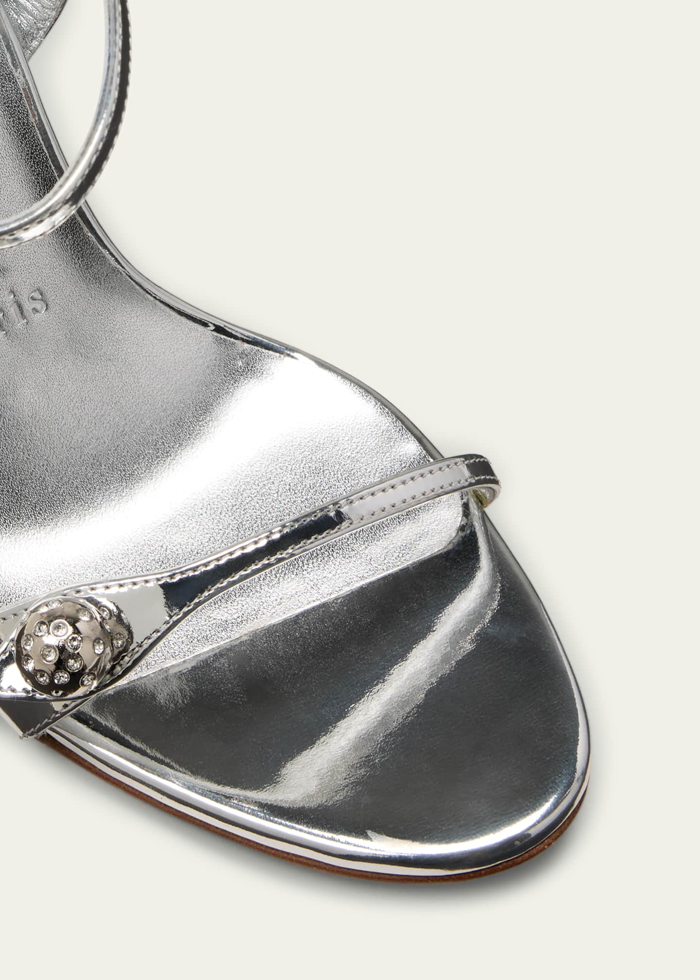 Christian Louboutin Atmospheria Metallic Sphere Red Sole Sandals ...