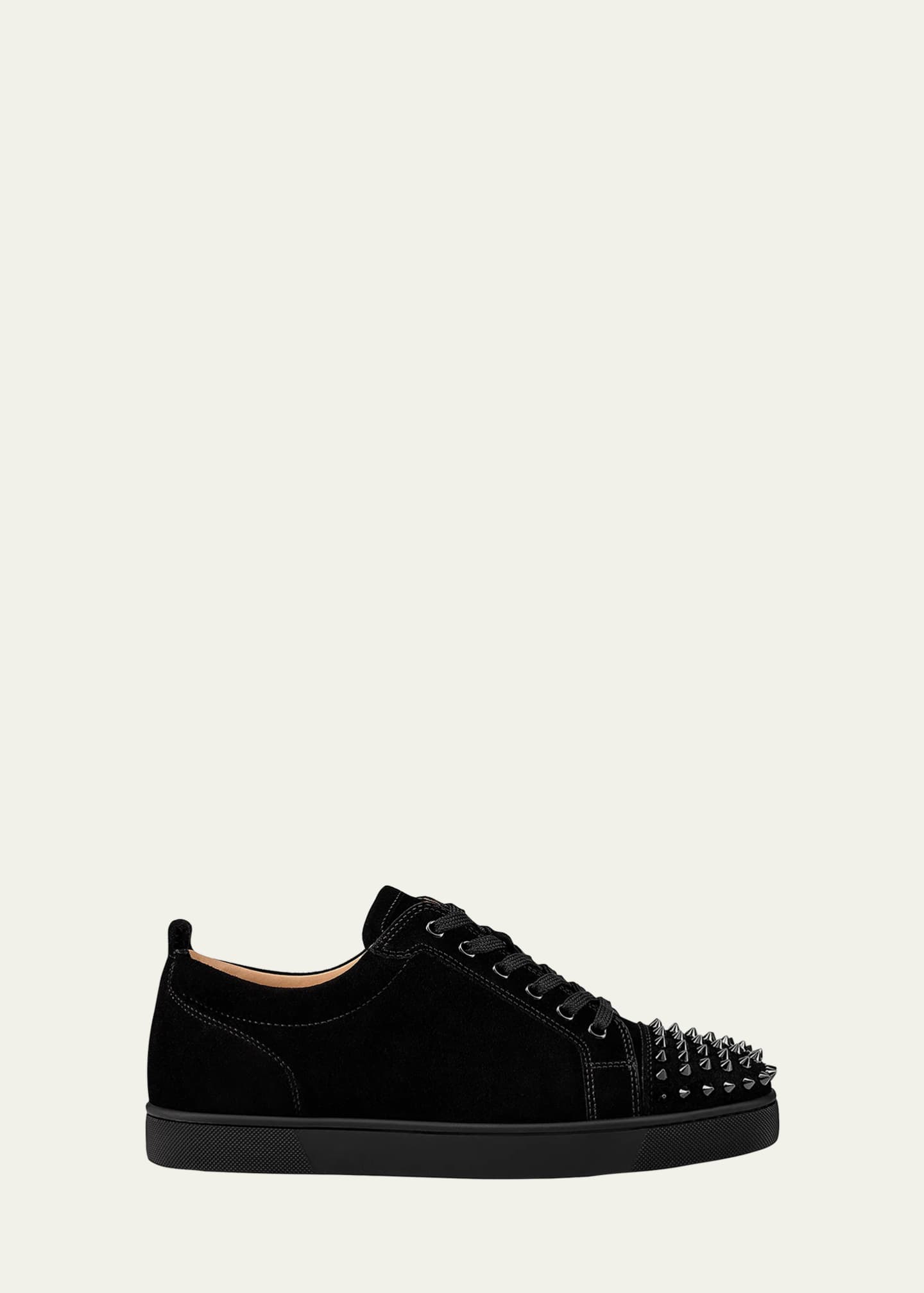 Christian Louboutin Men's Louis Junior Spikes Leather Low-Top Sneakers ...