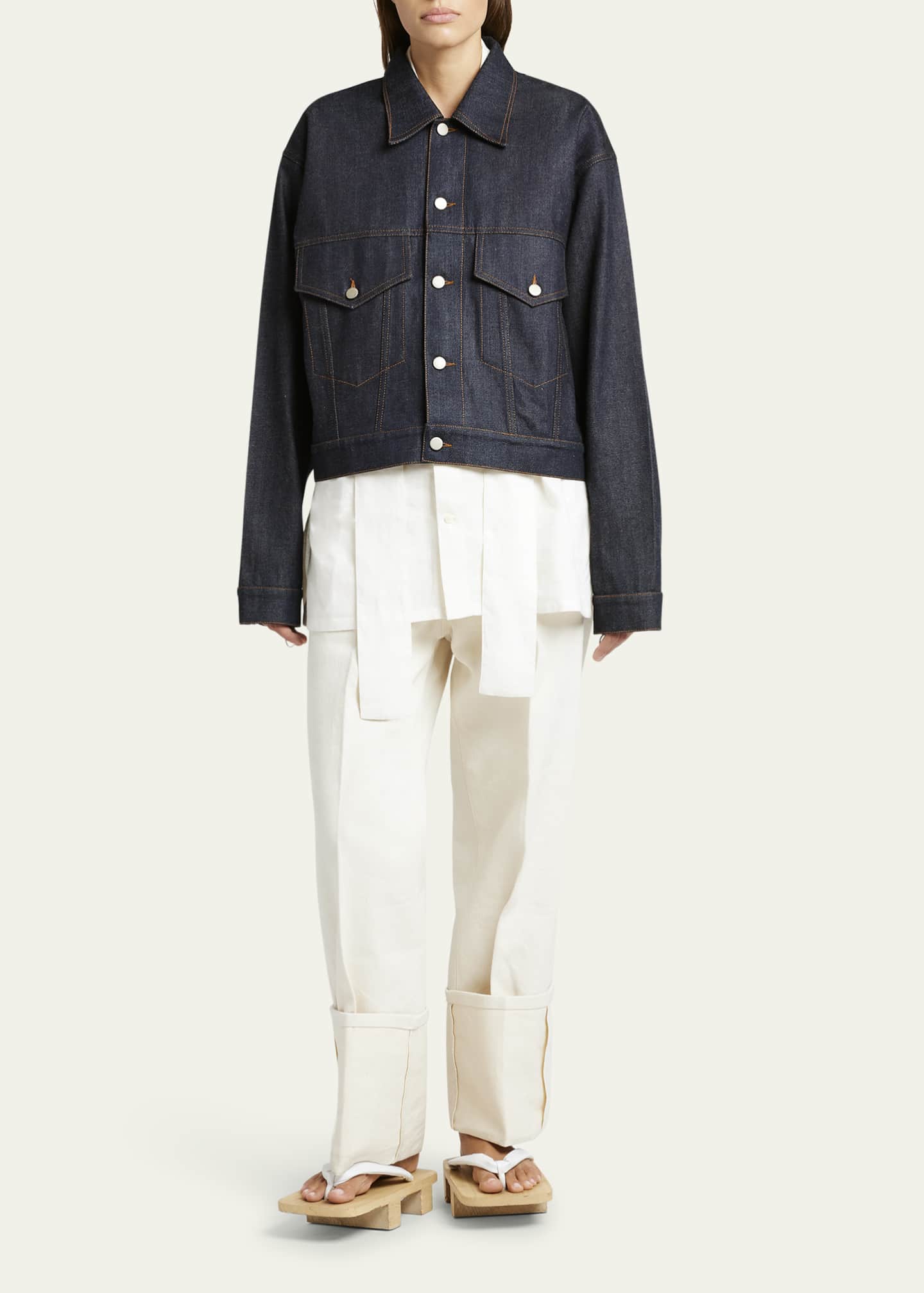 SETCHU Zip-Cuff Denim Jacket - Bergdorf Goodman