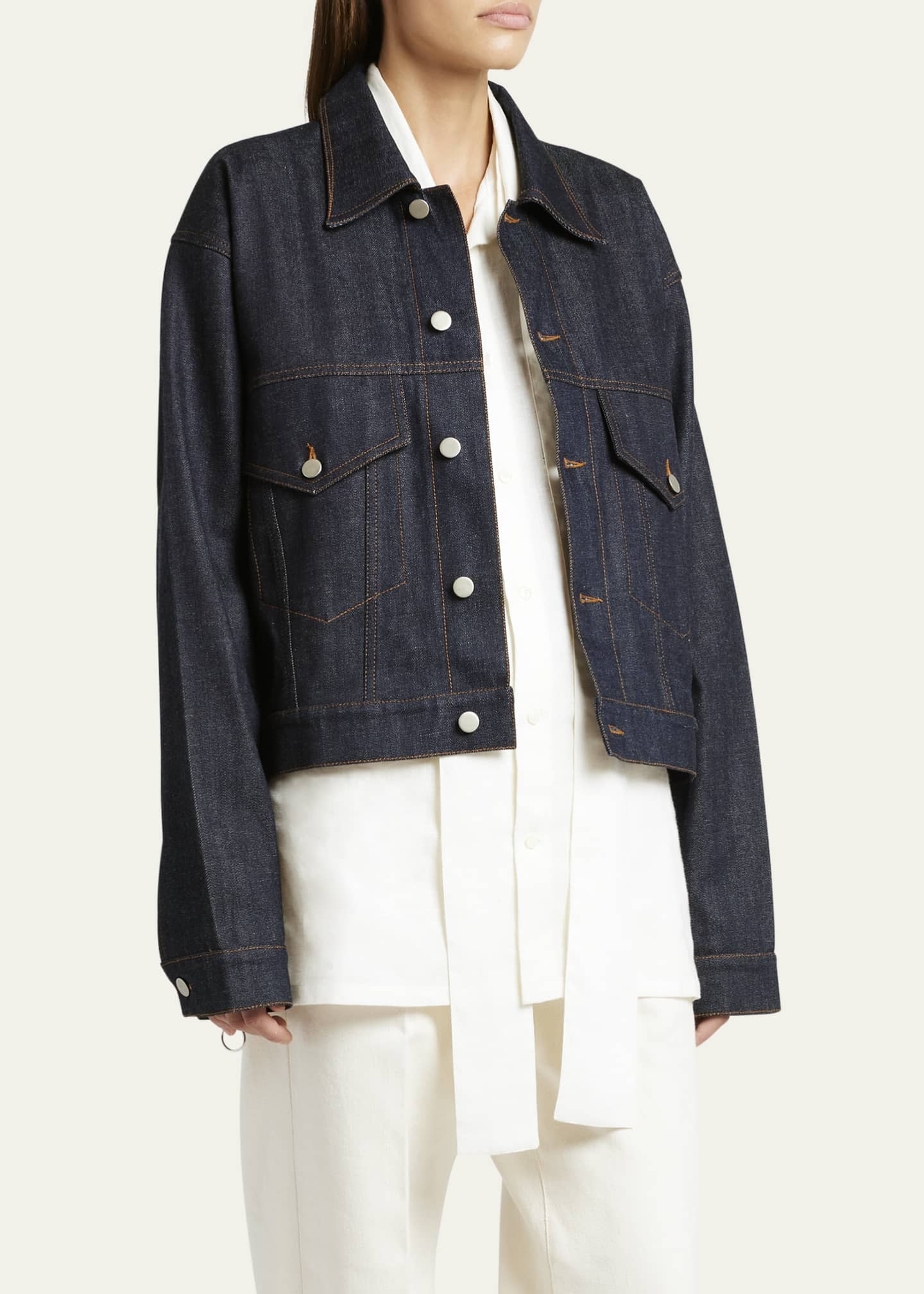 SETCHU Zip-Cuff Denim Jacket - Bergdorf Goodman