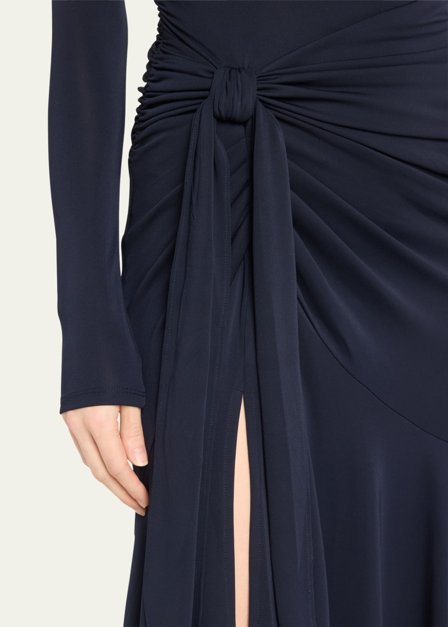Cinq a Sept Johnson Mock-Neck Wrap-Skirt Midi Dress - Bergdorf Goodman