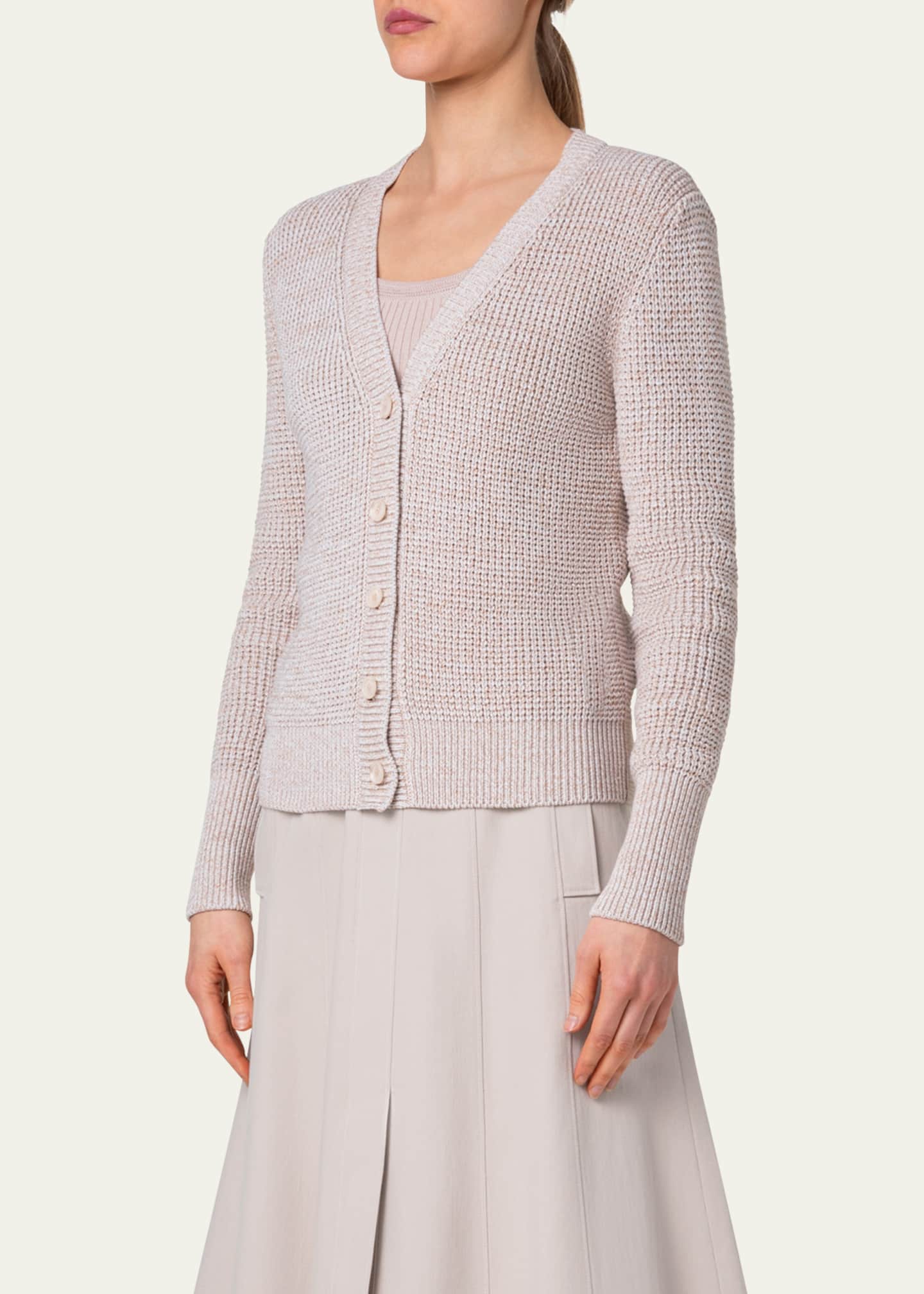 Akris Structured Cotton Mouline Knit Cardigan - Bergdorf Goodman