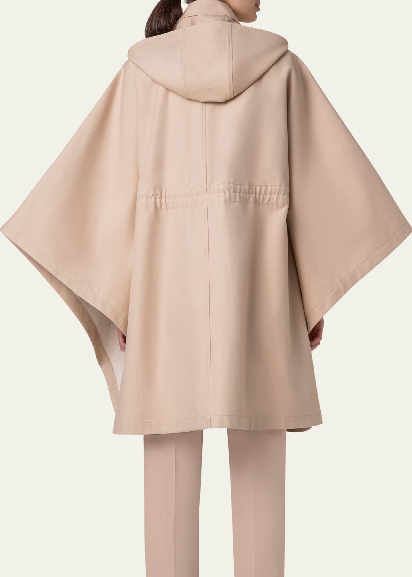 Akris Veda Cotton Gabardine Cape Jacket - Bergdorf Goodman