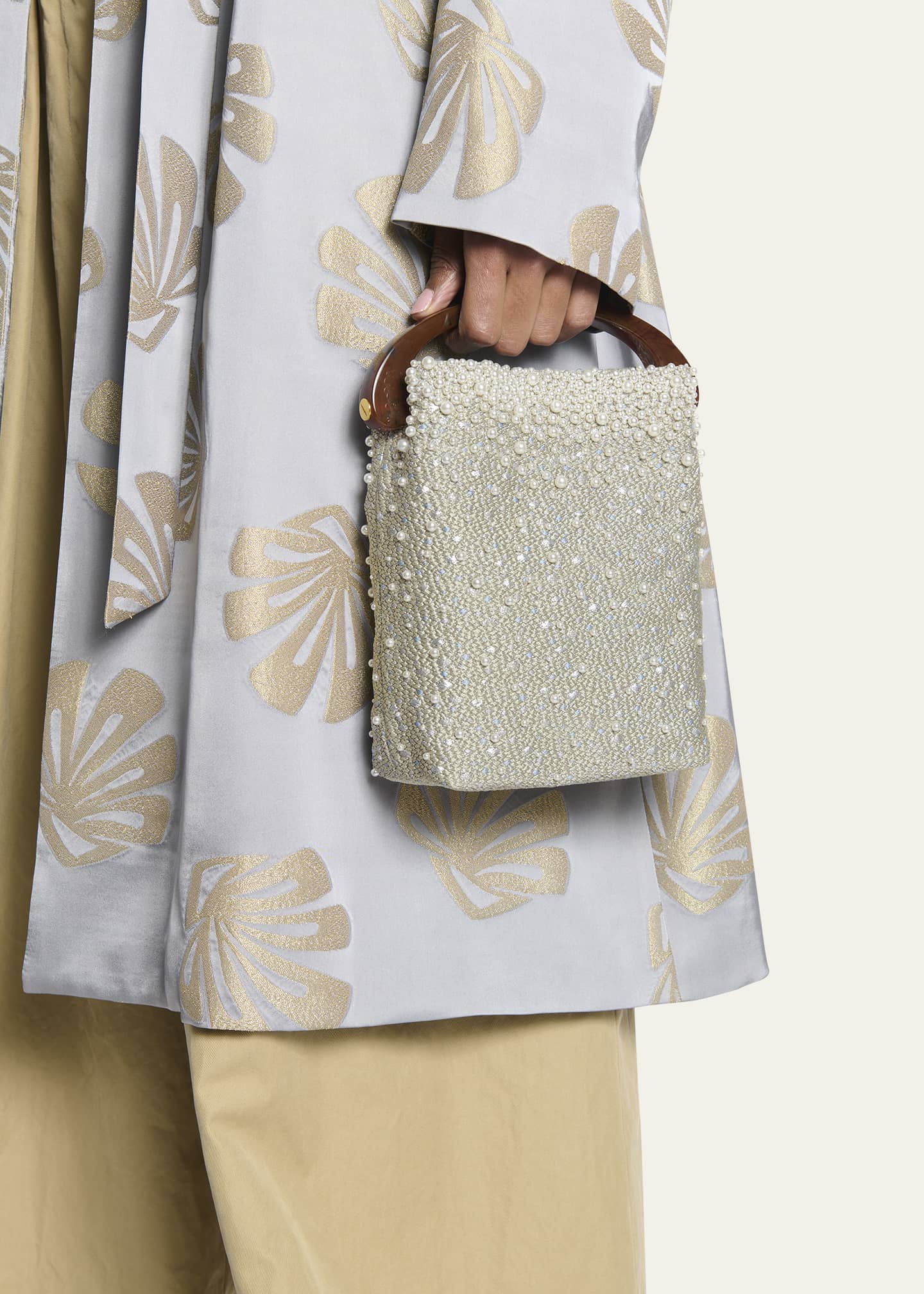 Dries Van Noten Crisp Pearly Top-Handle Bag - Bergdorf Goodman