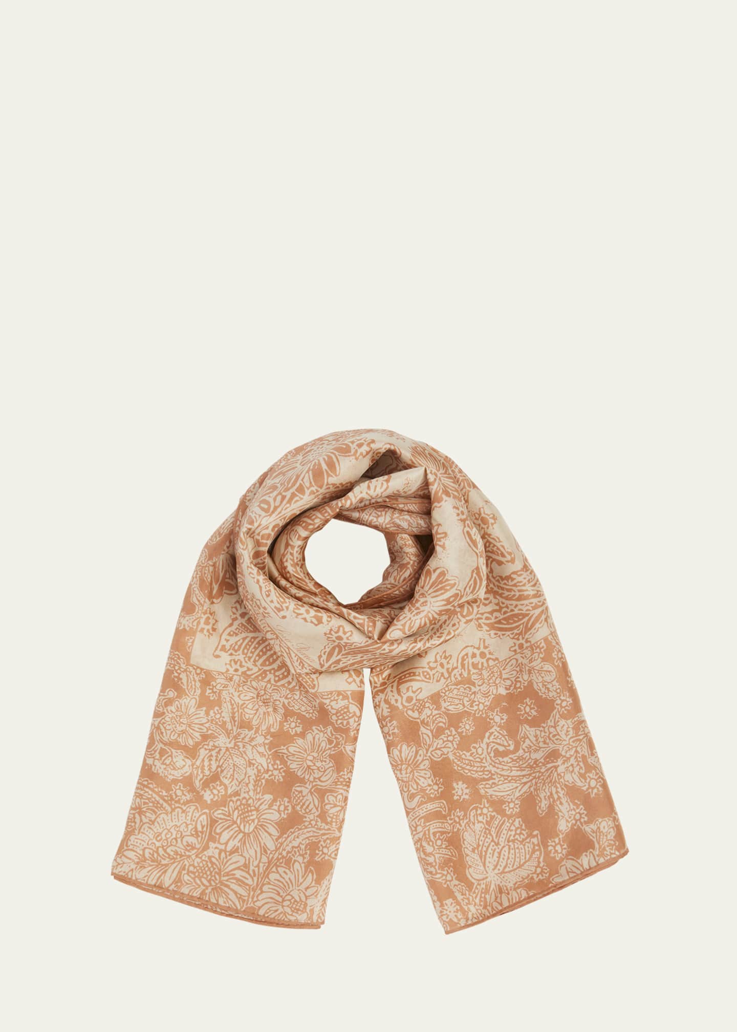 Loro Piana Botanic Habutai Maxi Scarf - Bergdorf Goodman