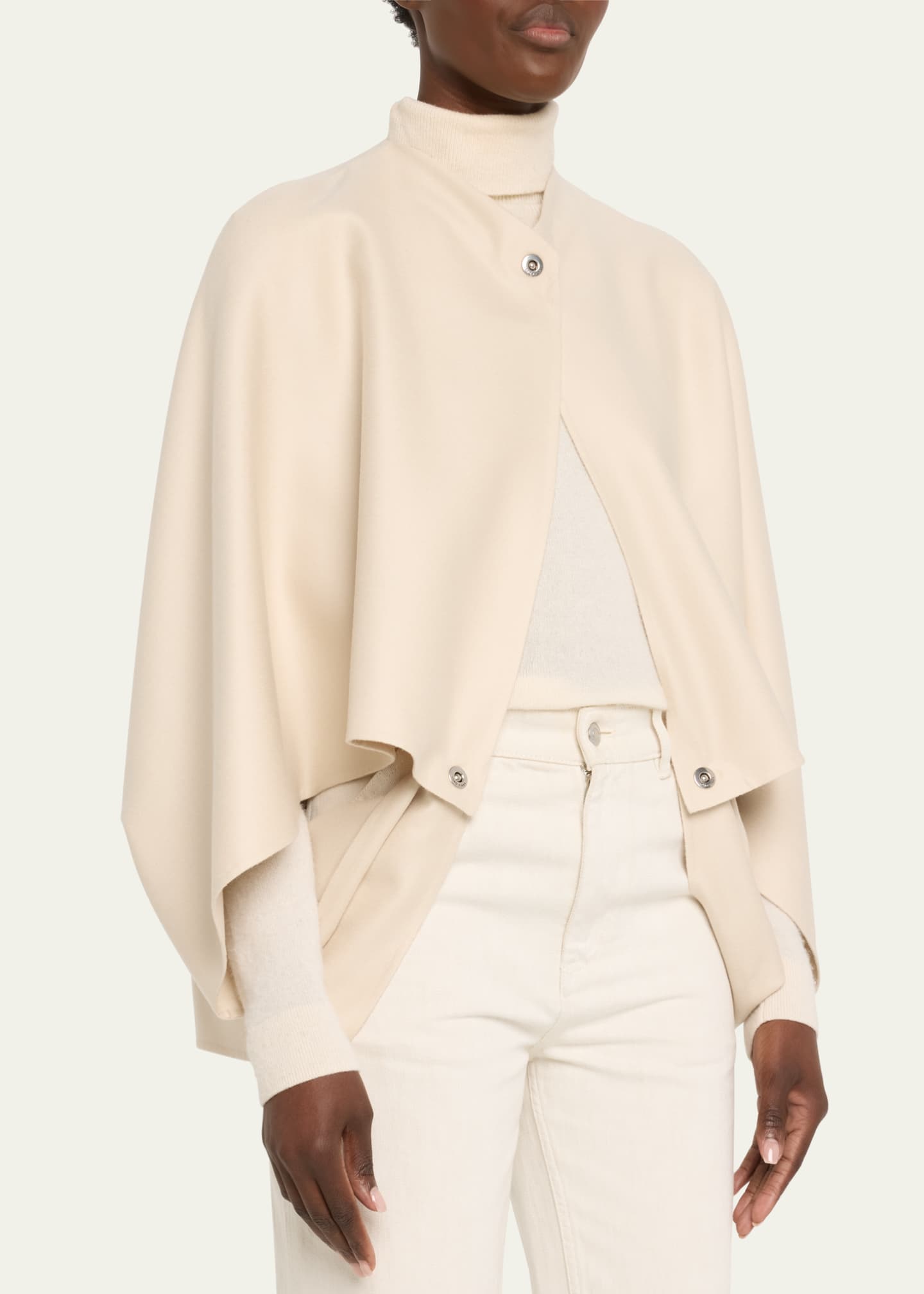 Loro Piana Buttoned Cashmere Cape - Bergdorf Goodman