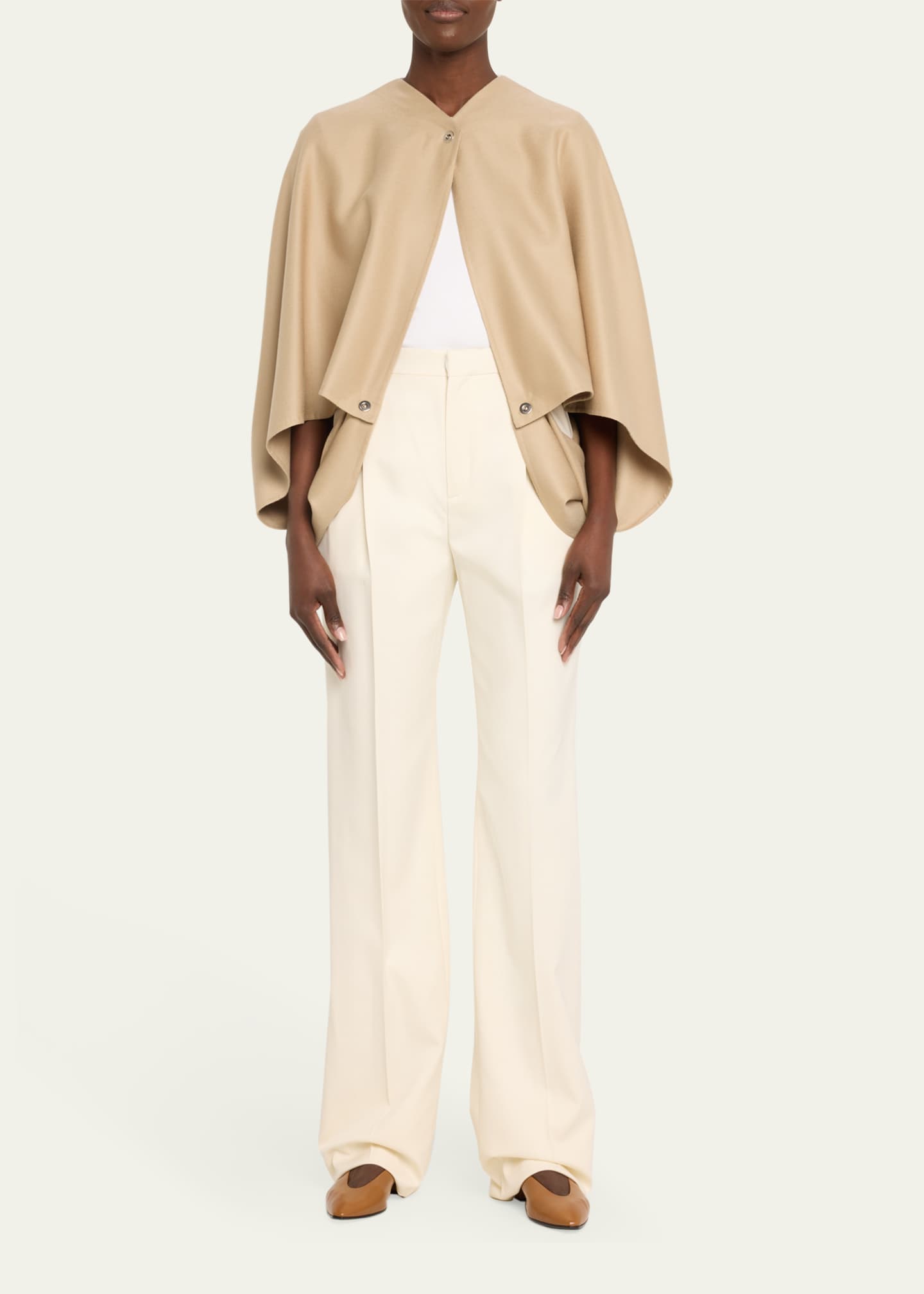 Loro Piana Buttoned Cashmere Cape - Bergdorf Goodman