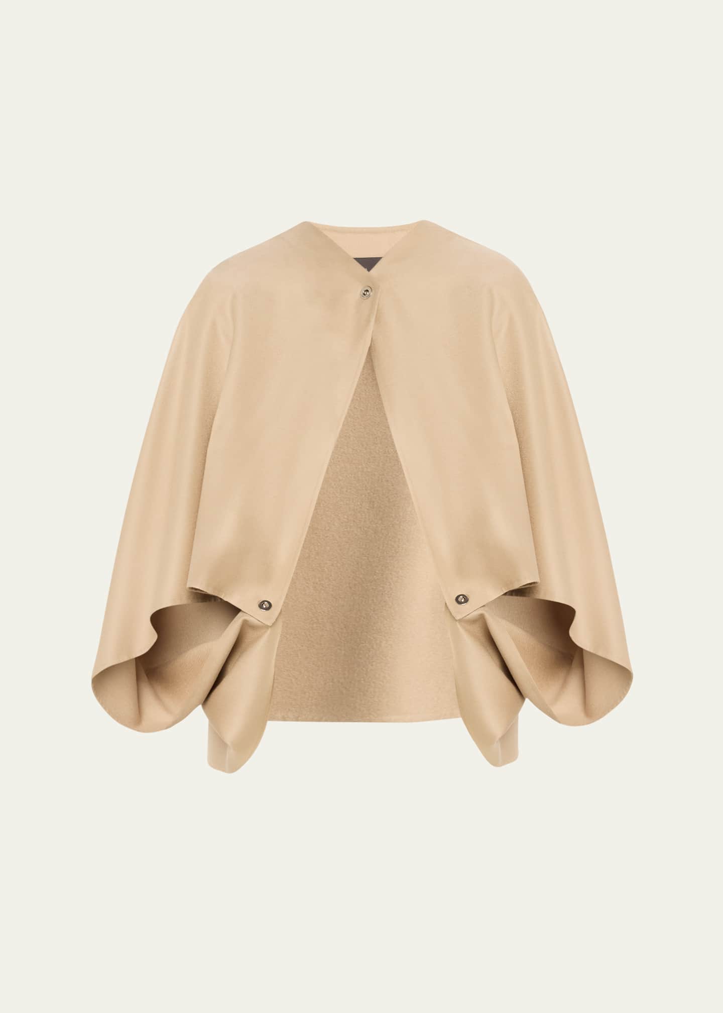 Loro Piana Buttoned Cashmere Cape - Bergdorf Goodman